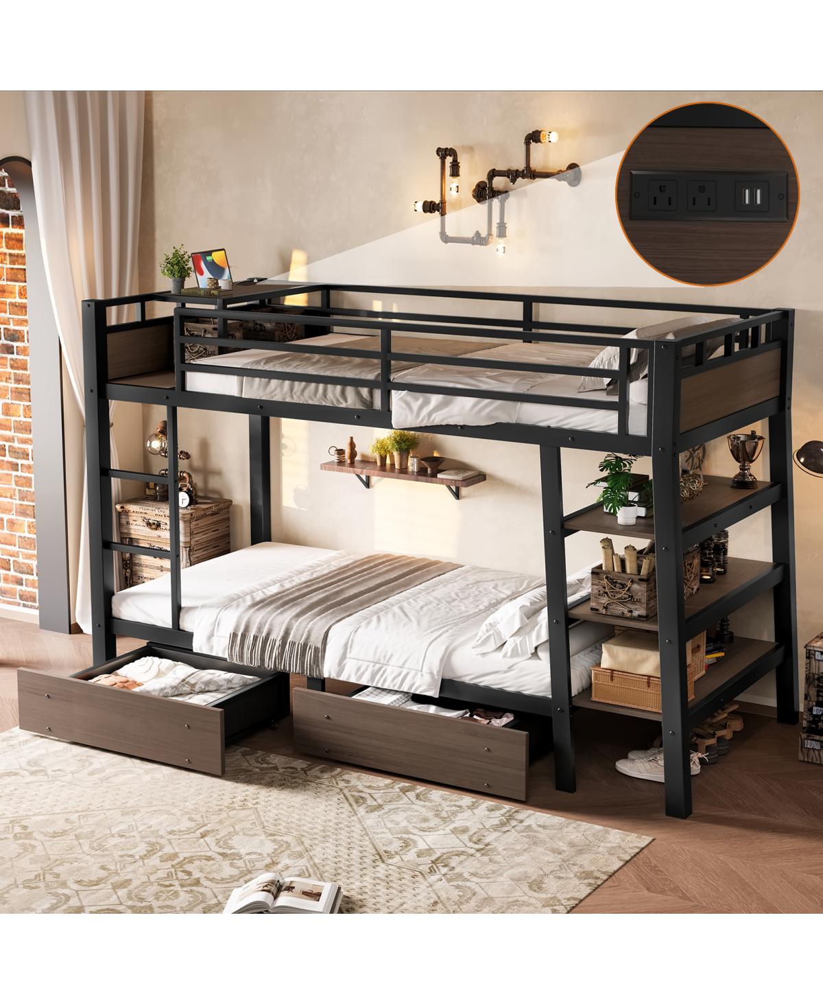 Click here for Streamdale Furniture Twin Size Metal Bunk Bed with... prices