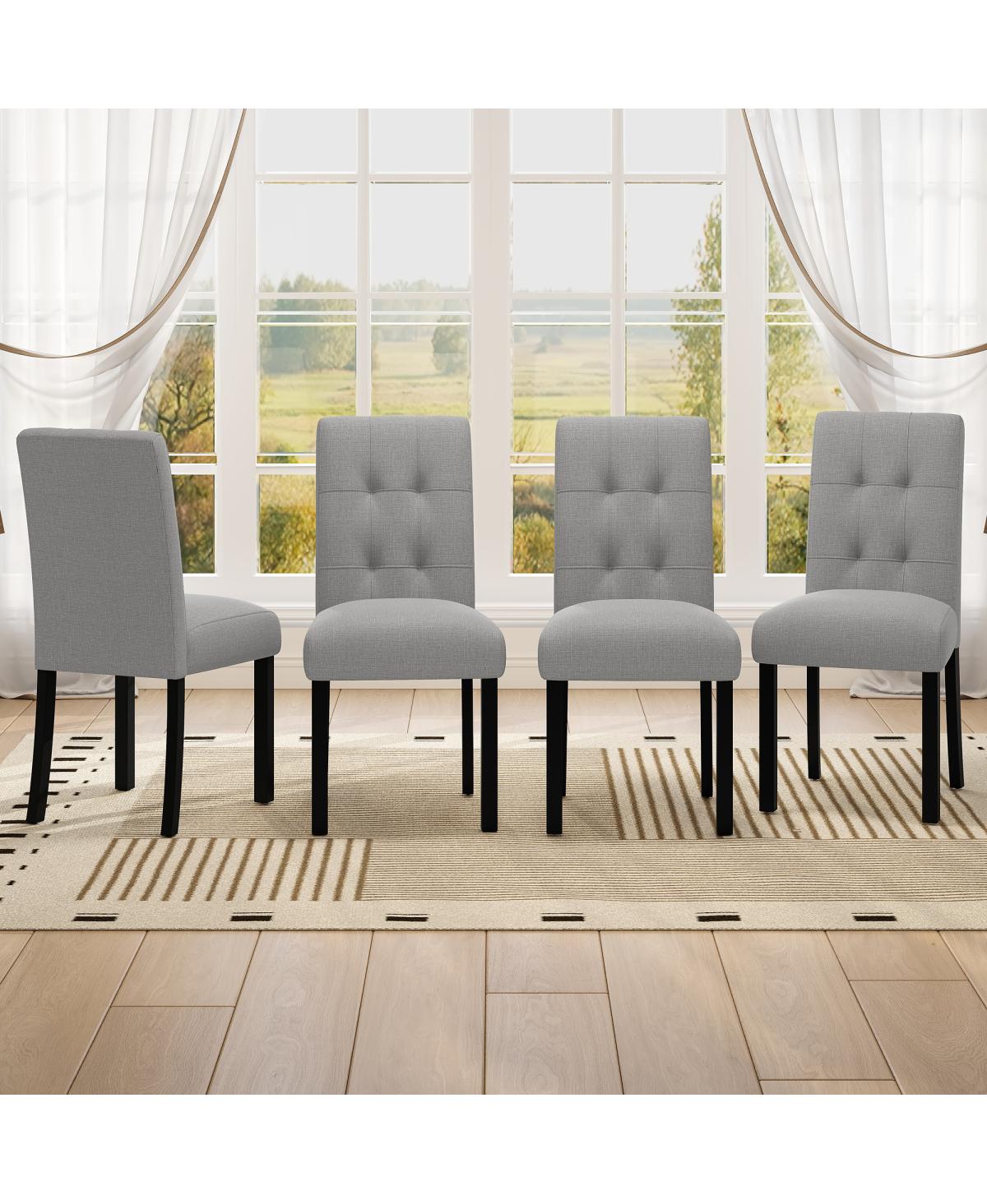 Click here for Streamdale 4 Piece Modern Tufted Dining Chair  Rus... prices