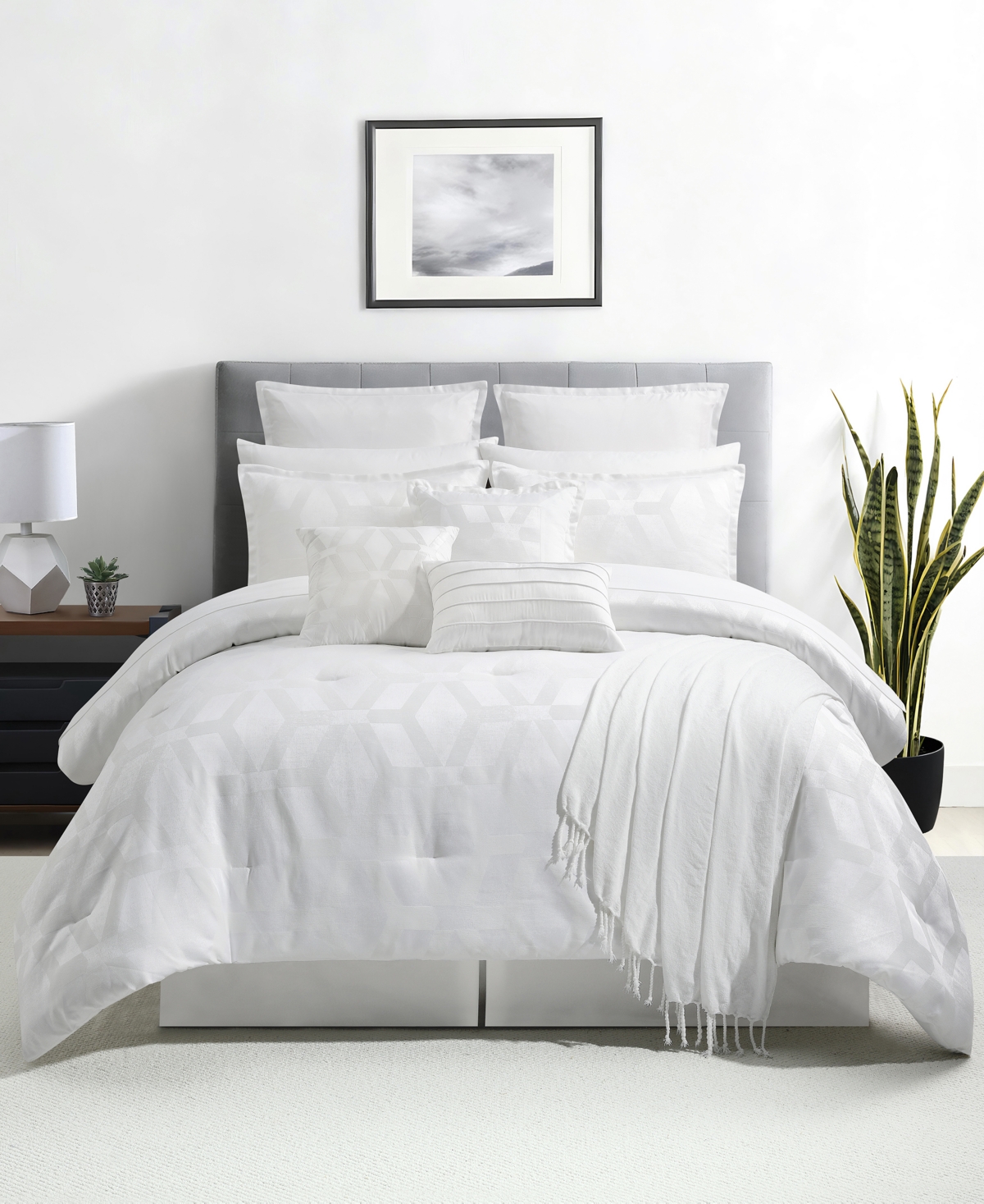 Click here for Macys Hexagon Geometric 14-Pc. Comforter Set  King... prices