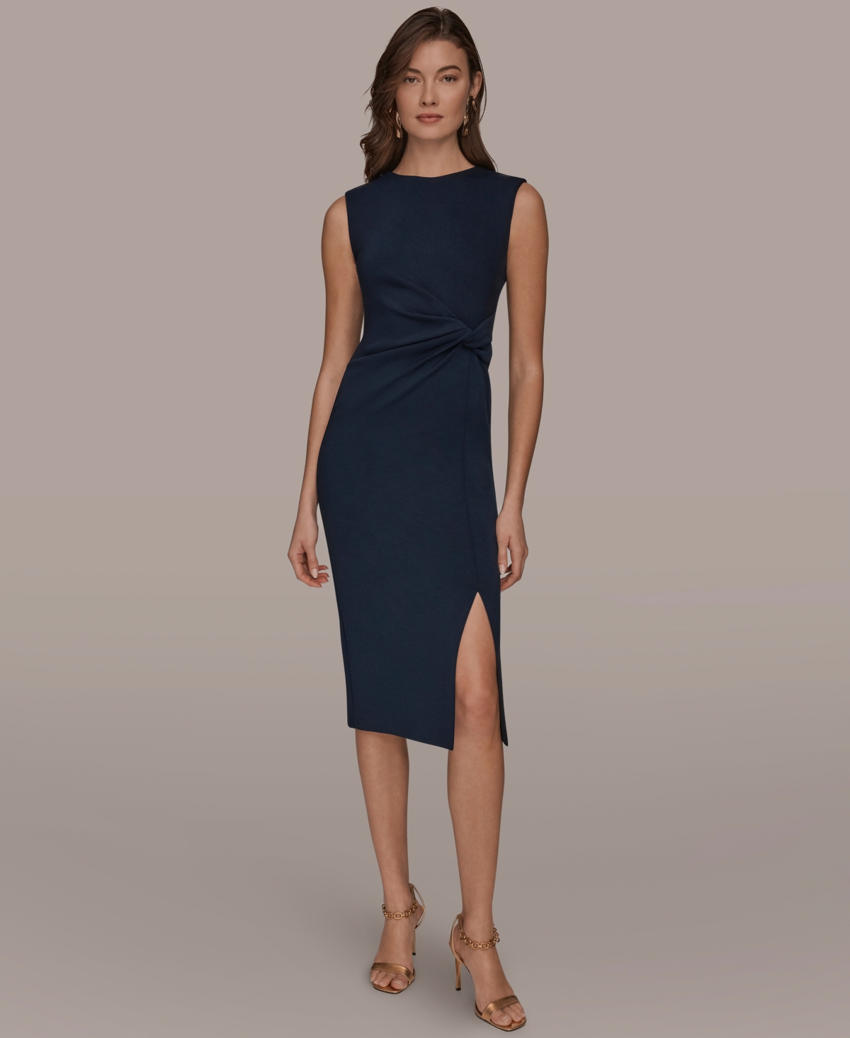 Click here for Donna Karan New York Womens Jewel-Neck Front-Slit... prices