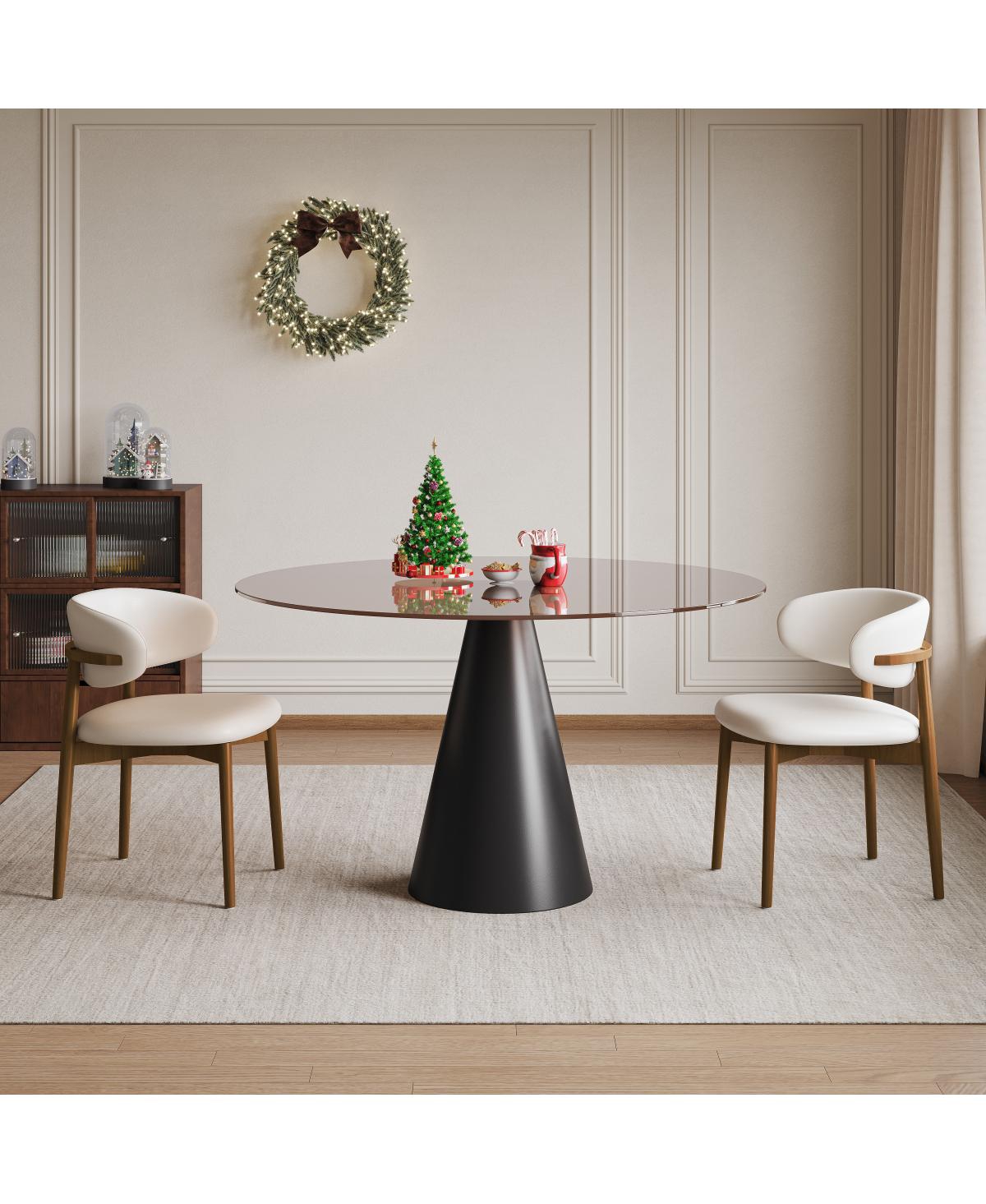 Click here for Streamdale 35" Round Glass Dining Table with... prices