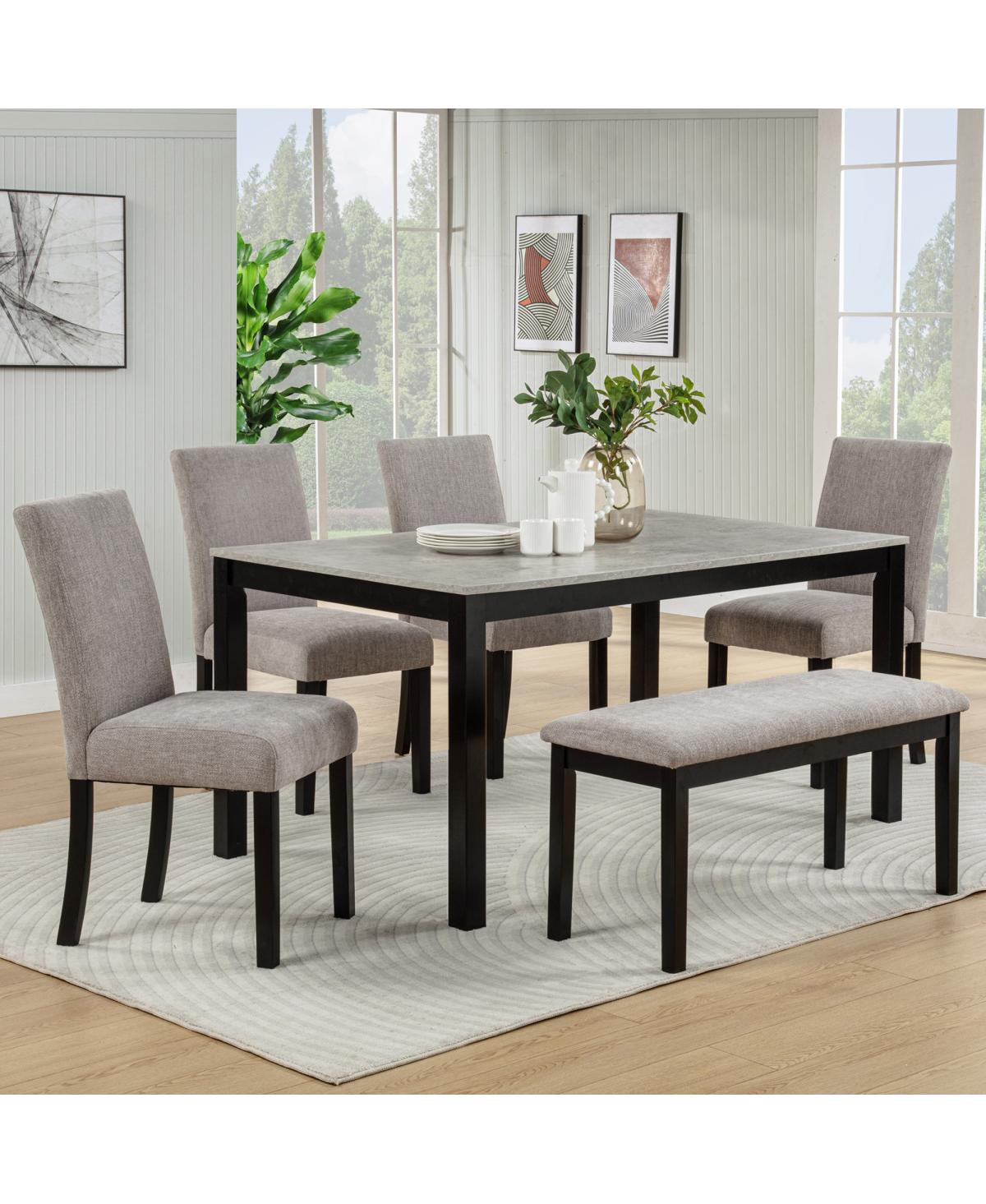 Click here for Streamdale Furniture 6-Piece Dining Table Set with... prices