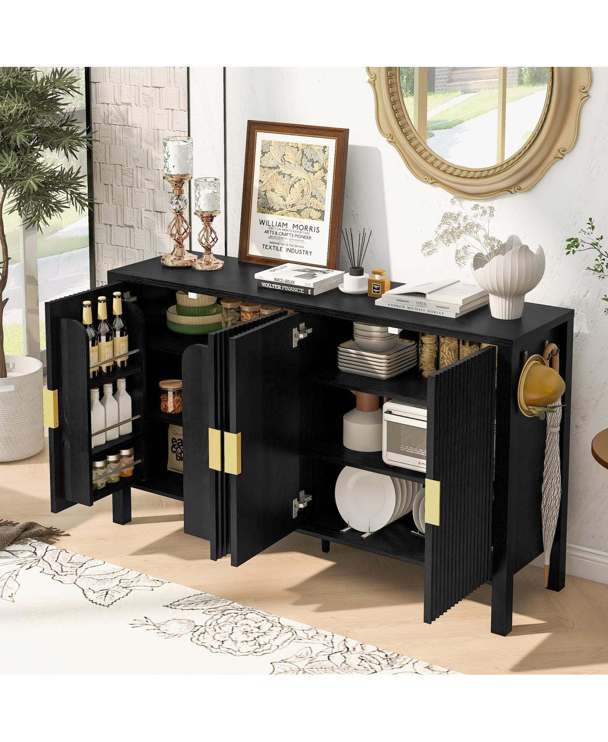 Click here for Streamdale Furniture Modern 57.5 Stripe 4-Door Sto... prices