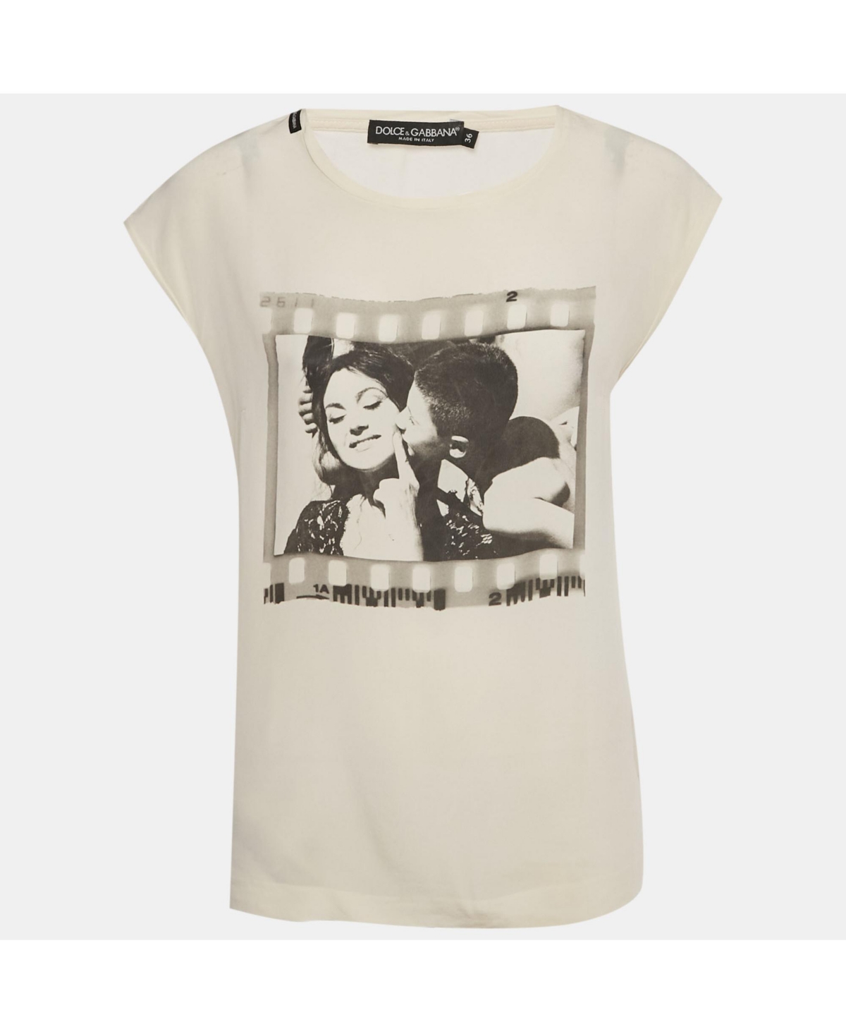 Click here for Pre-Owned Dolce & Gabbana Womens Cream Printed Sil... prices