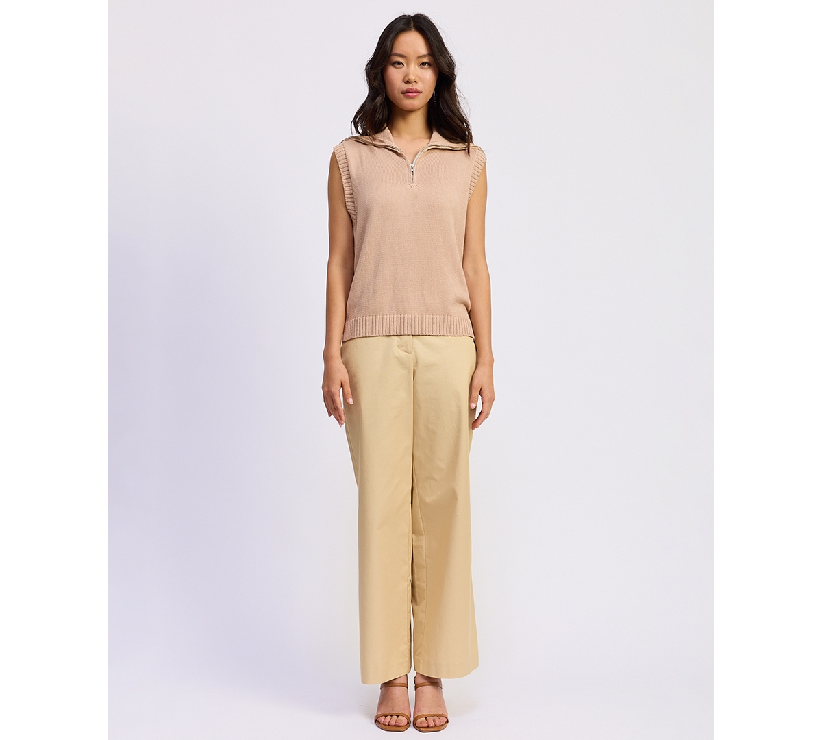 Click here for En Saison Womens Teryll V-Neck Sweater - Blush prices