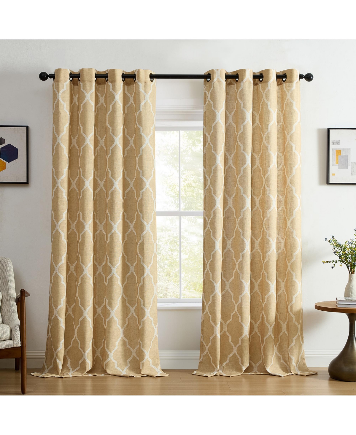 Click here for Elrene Home Fashions Medalia Geometric Window Curt... prices
