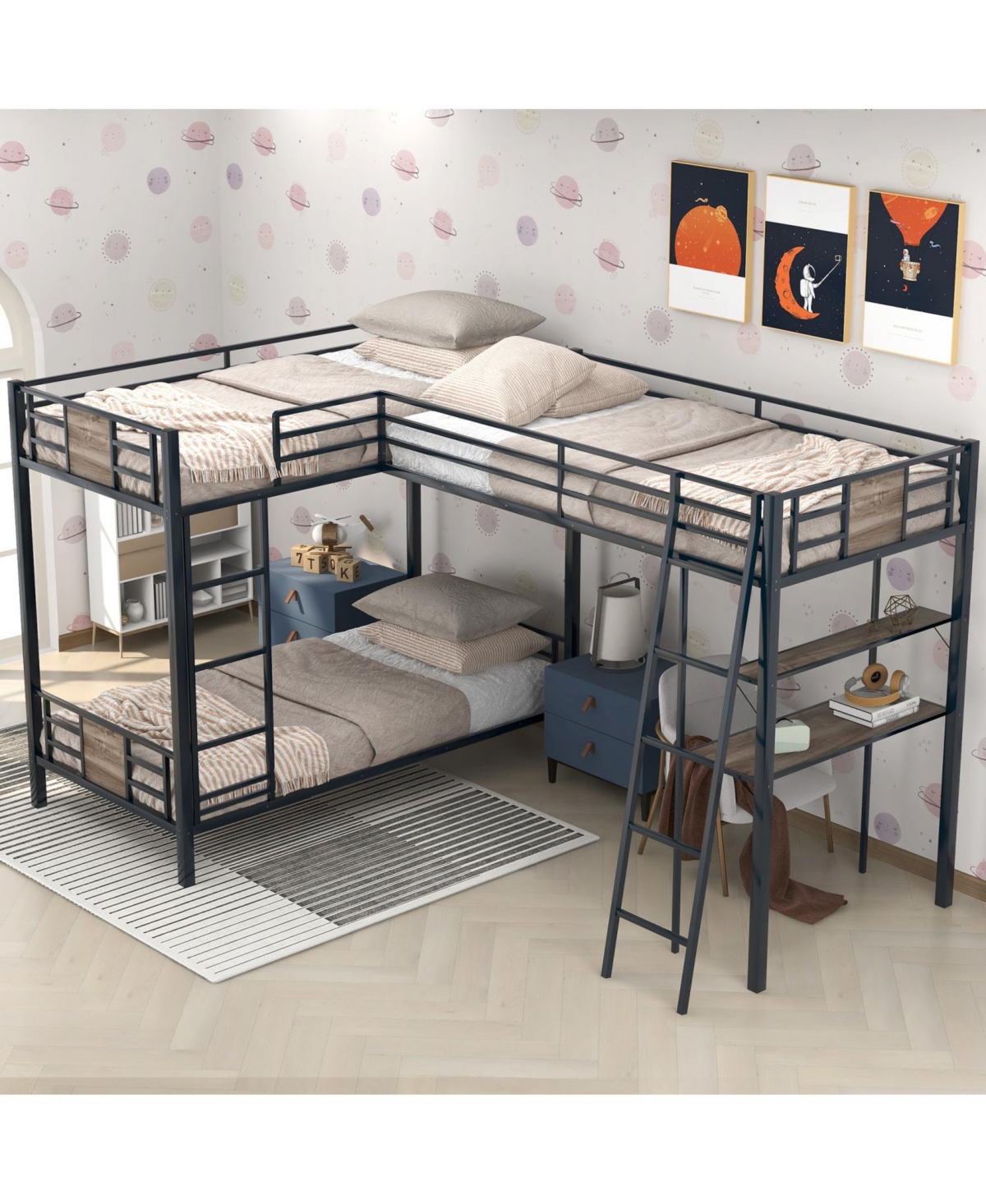 Click here for Simplie Fun L-Shaped Twin Over Twin Bunk Bed With... prices
