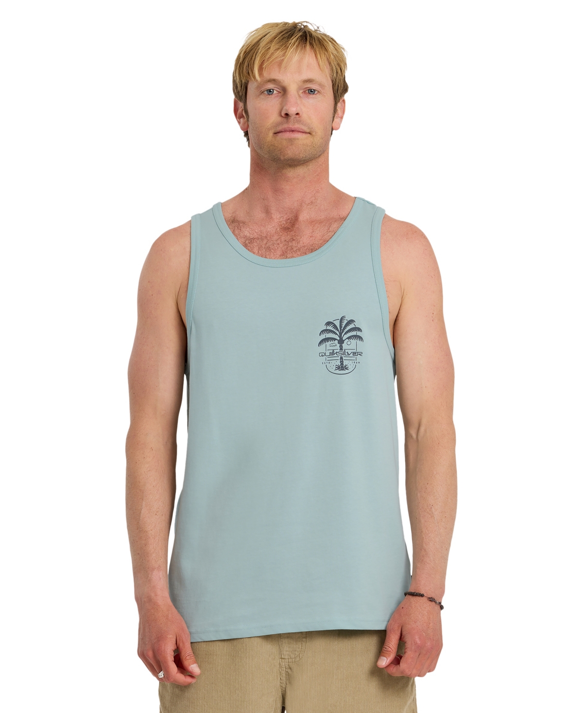 Click here for Quiksilver Mens Uno Palm Crewneck Tank T-Shirt - B... prices