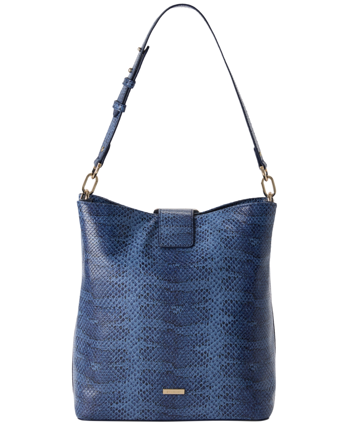 Click here for Brahmin Celina Small Leather Bucket Handbag - Navy... prices