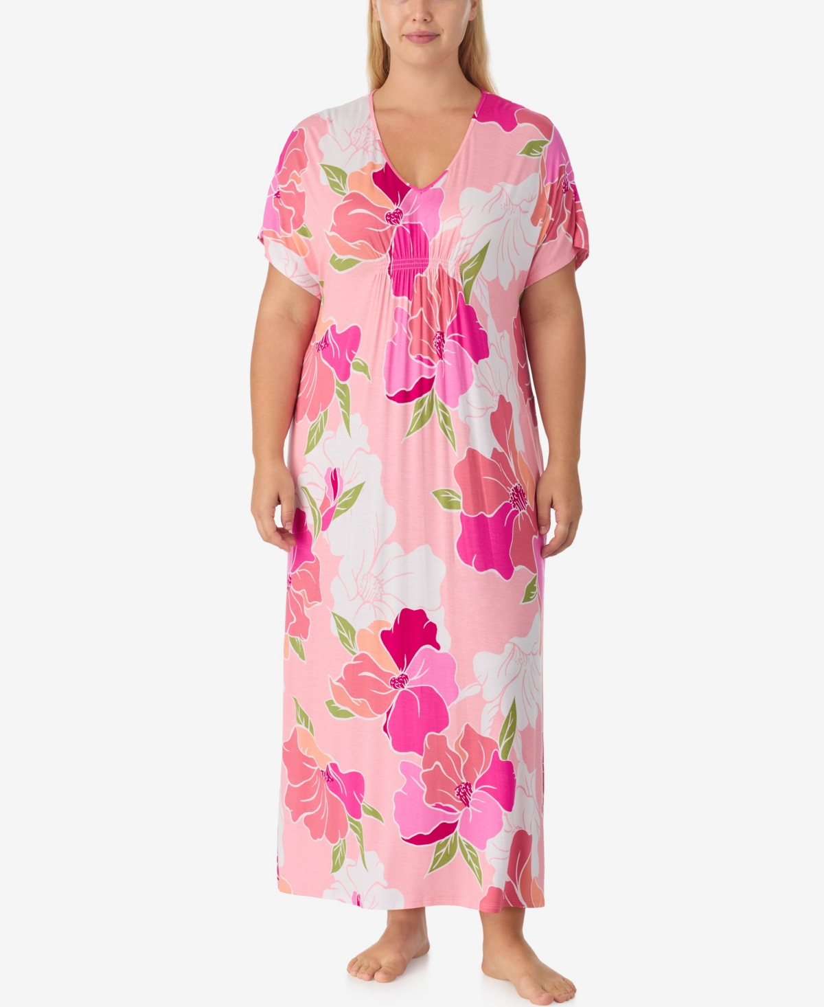 Click here for Ellen Tracy Plus Size Printed Short-Sleeve Long Tu... prices