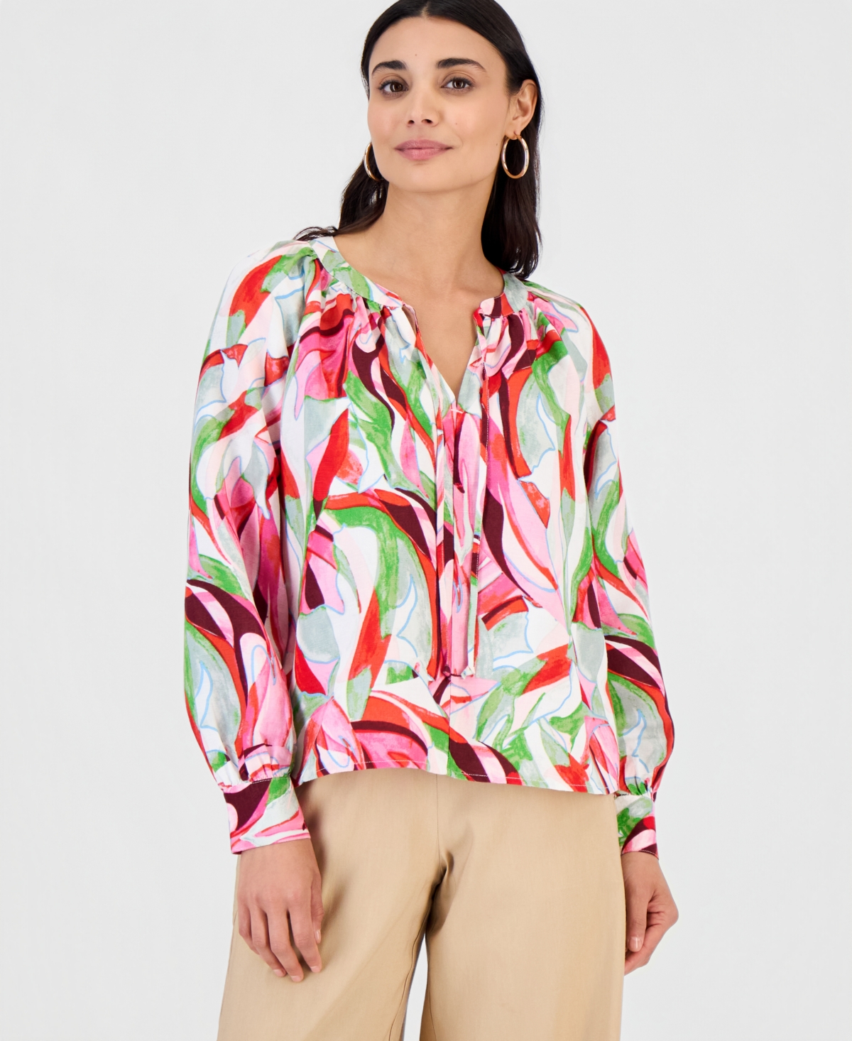 Click here for I.n.c. International Concepts Petite Tie-Neck Top... prices