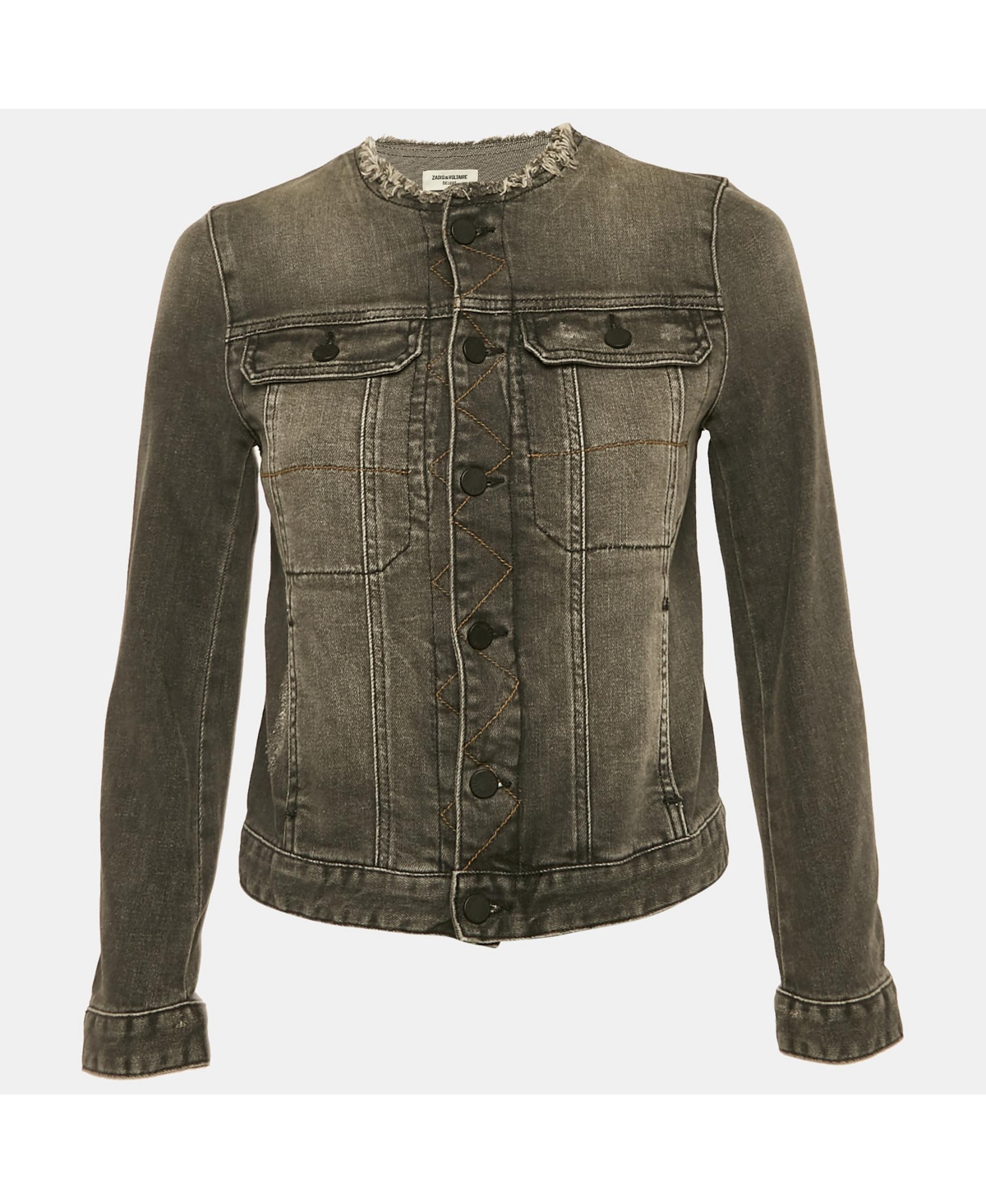 Click here for Pre-Owned Zadig & Voltaire Womens Grey Distressed... prices