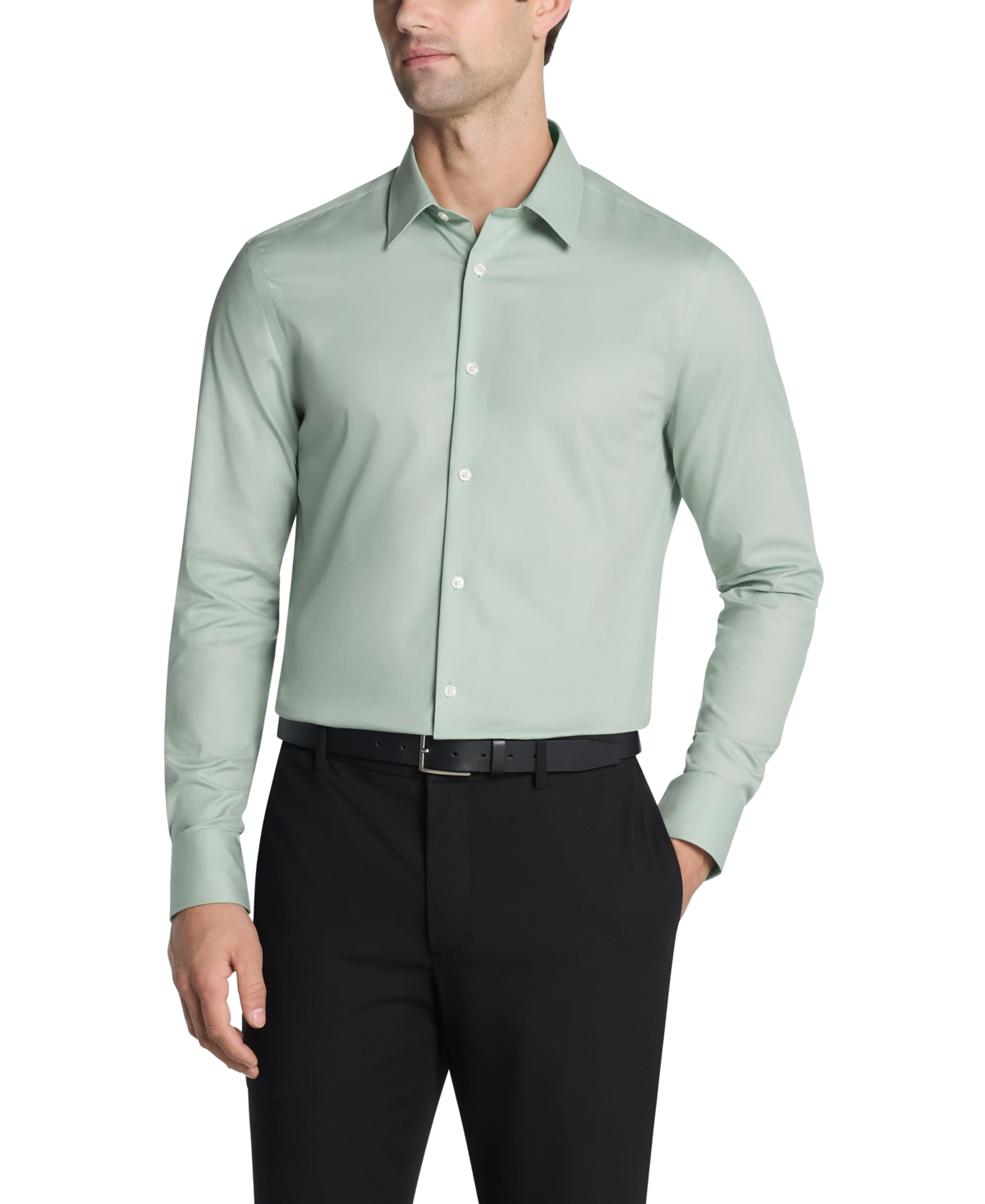 Click here for Calvin Klein Mens Slim-Fit Dress Shirt - Green prices