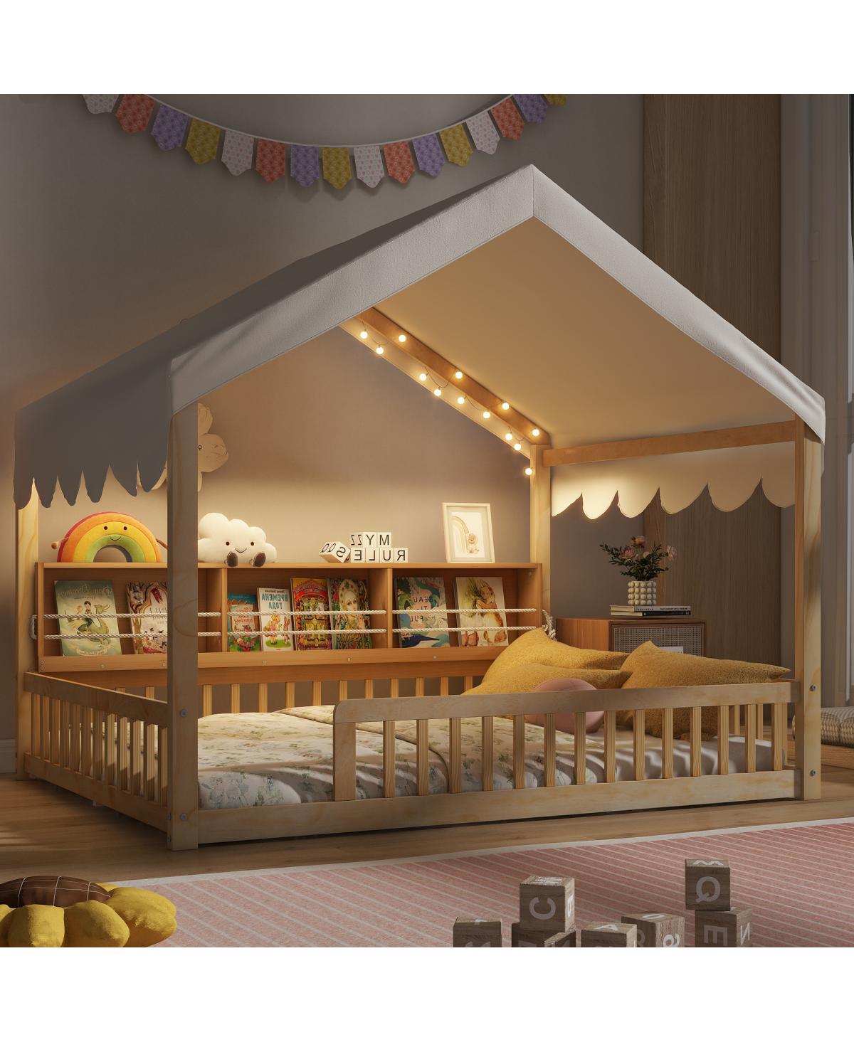 Click here for Streamdale Furniture Wooden House Daybed with Fenc... prices