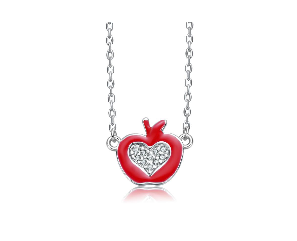 Click here for Rachel Glauber Whimsical Red Enamel Apple Shape Ne... prices