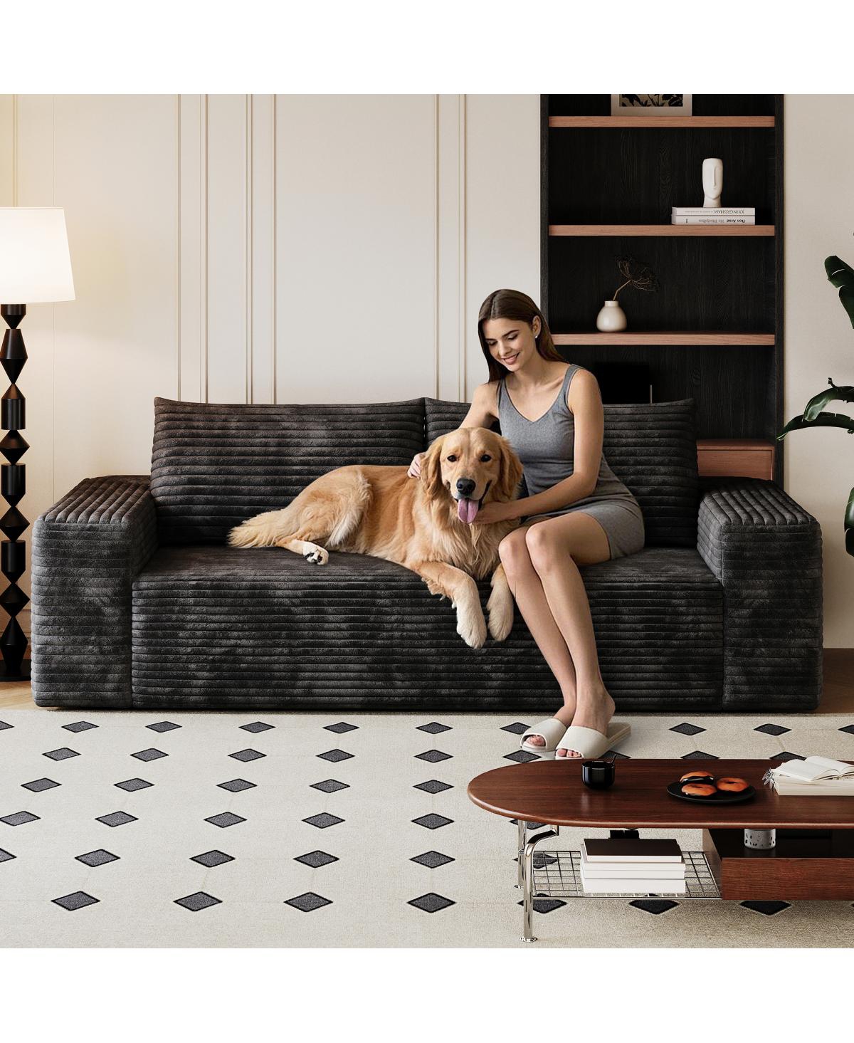 Click here for Streamdale Furniture 71 3-Seater Corduroy Sofa  De... prices