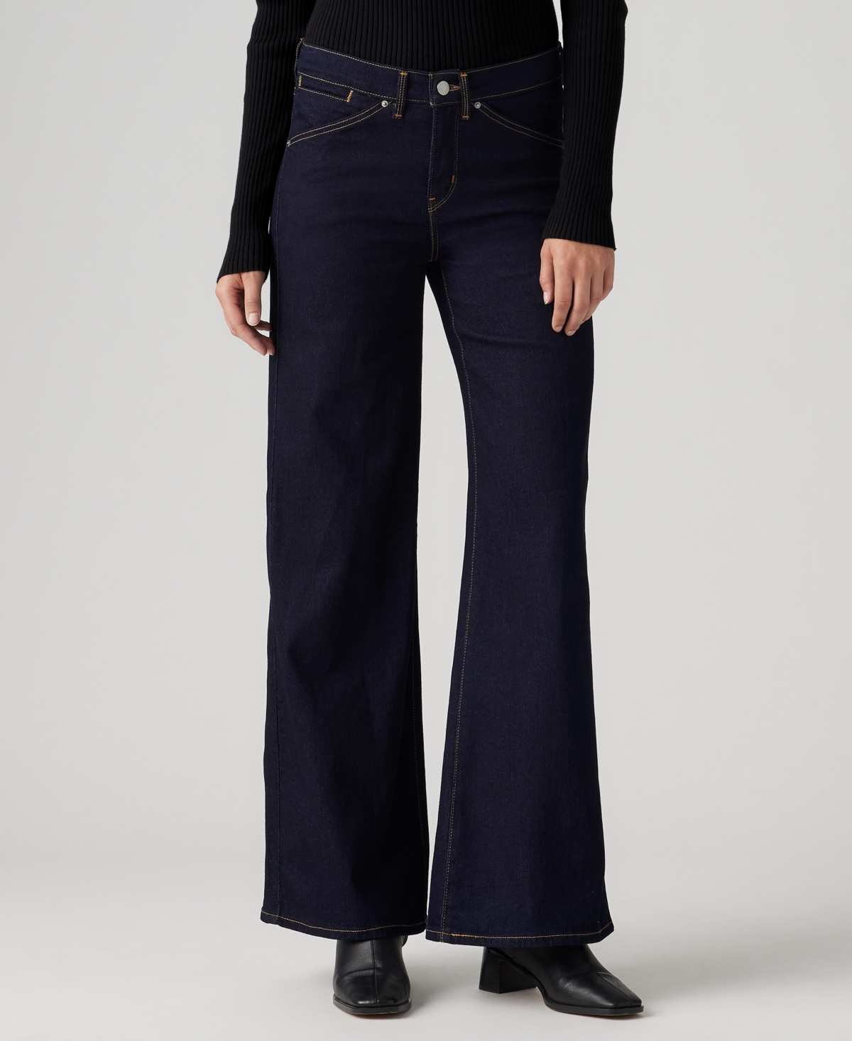 Click here for Levis Womens 318 Shaping Styled Wide-Leg Jeans - D... prices