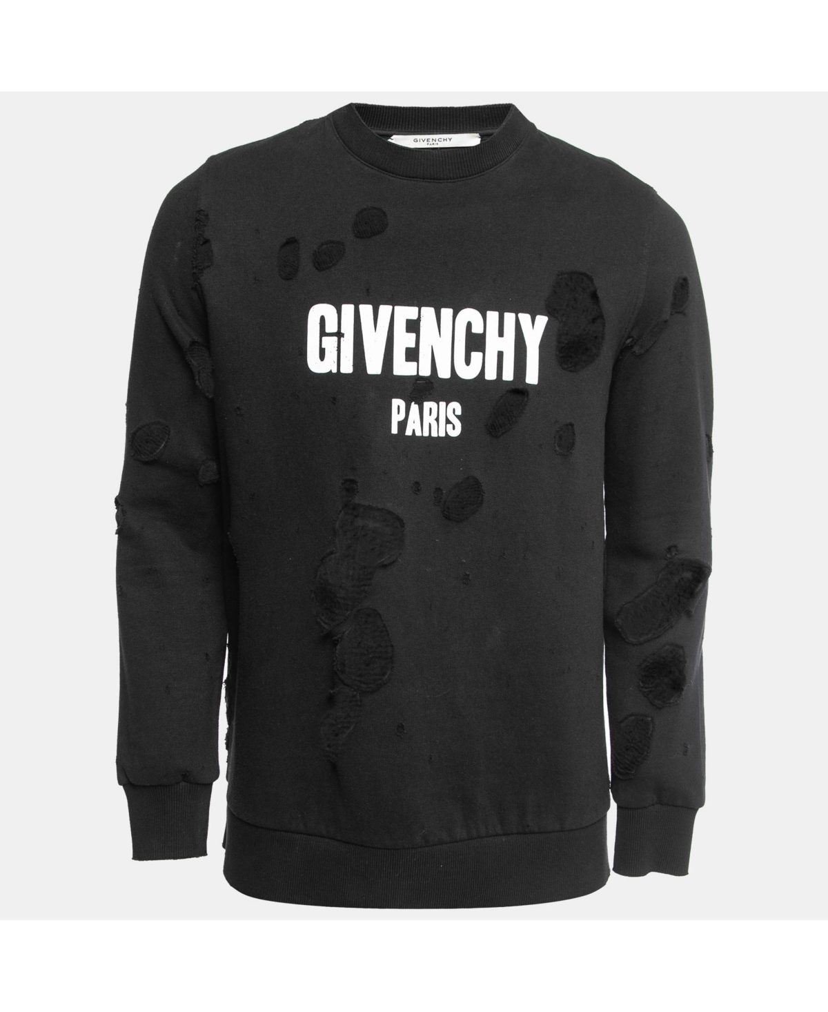 Click here for Pre-Owned Givenchy Mens Black Destroyed Effect Cot... prices