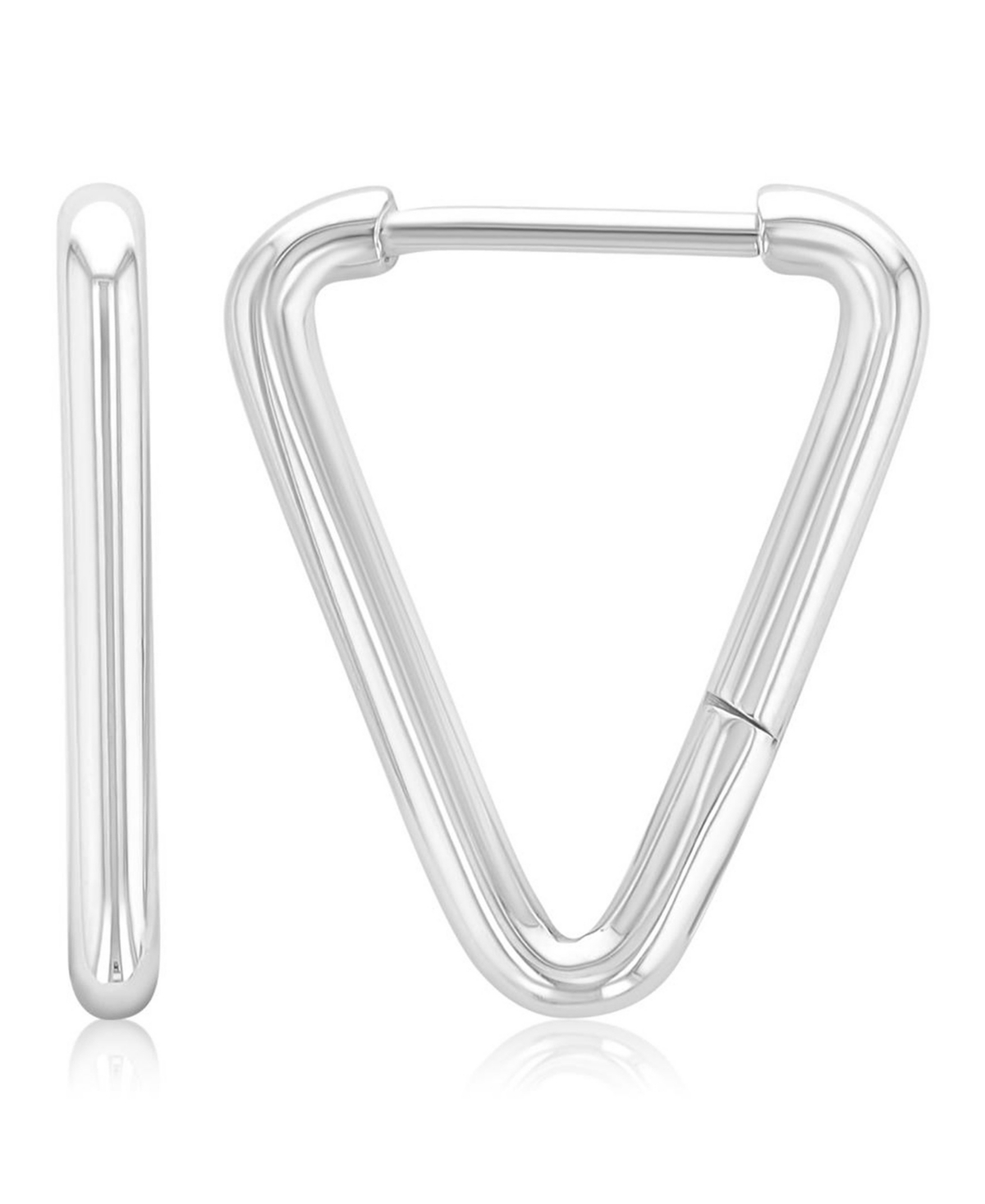 Click here for Roxy Waterproof Platinum 18mm Triangle Huggie Earr... prices