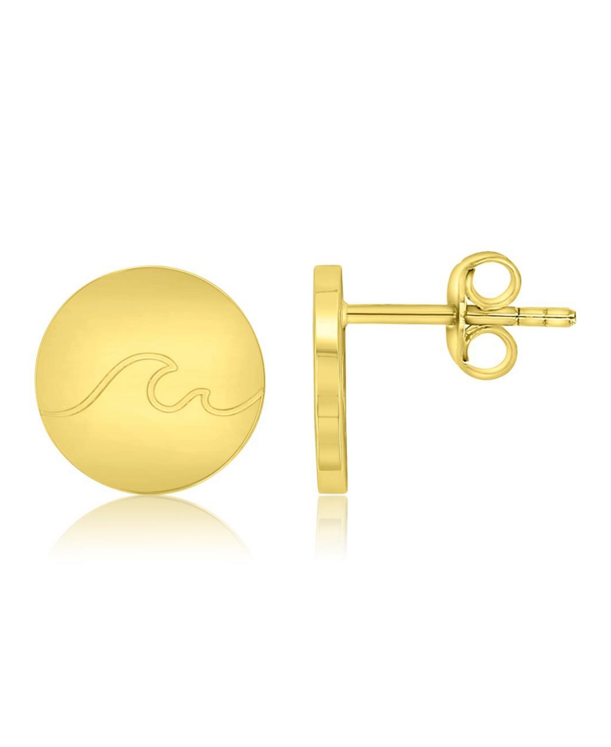 Click here for Roxy Waterproof Yellow 12mm Heart Wave Stud Earrin... prices