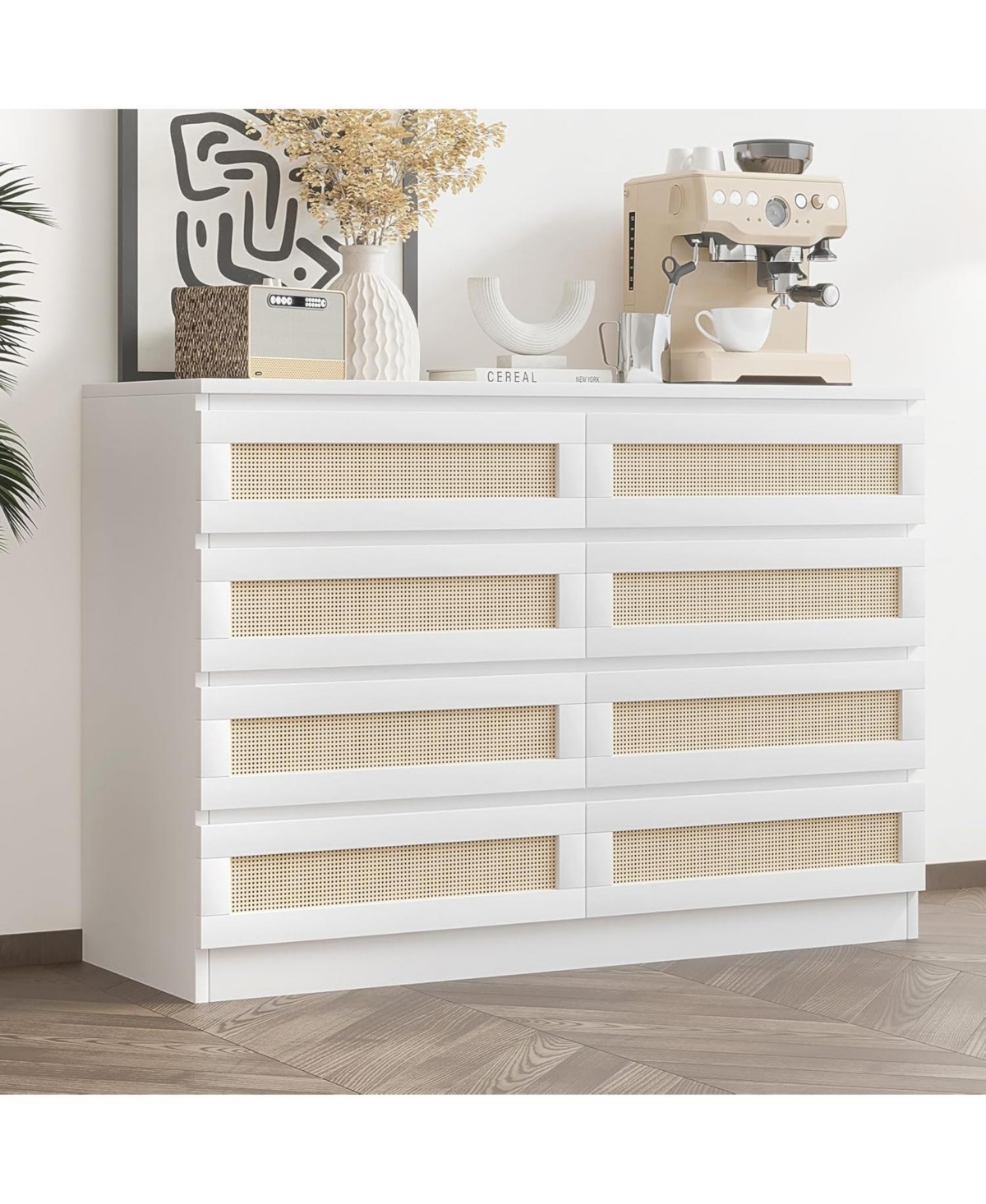 Click here for gaomon Rattan Dresser for Bedroom with 8 Drawers... prices