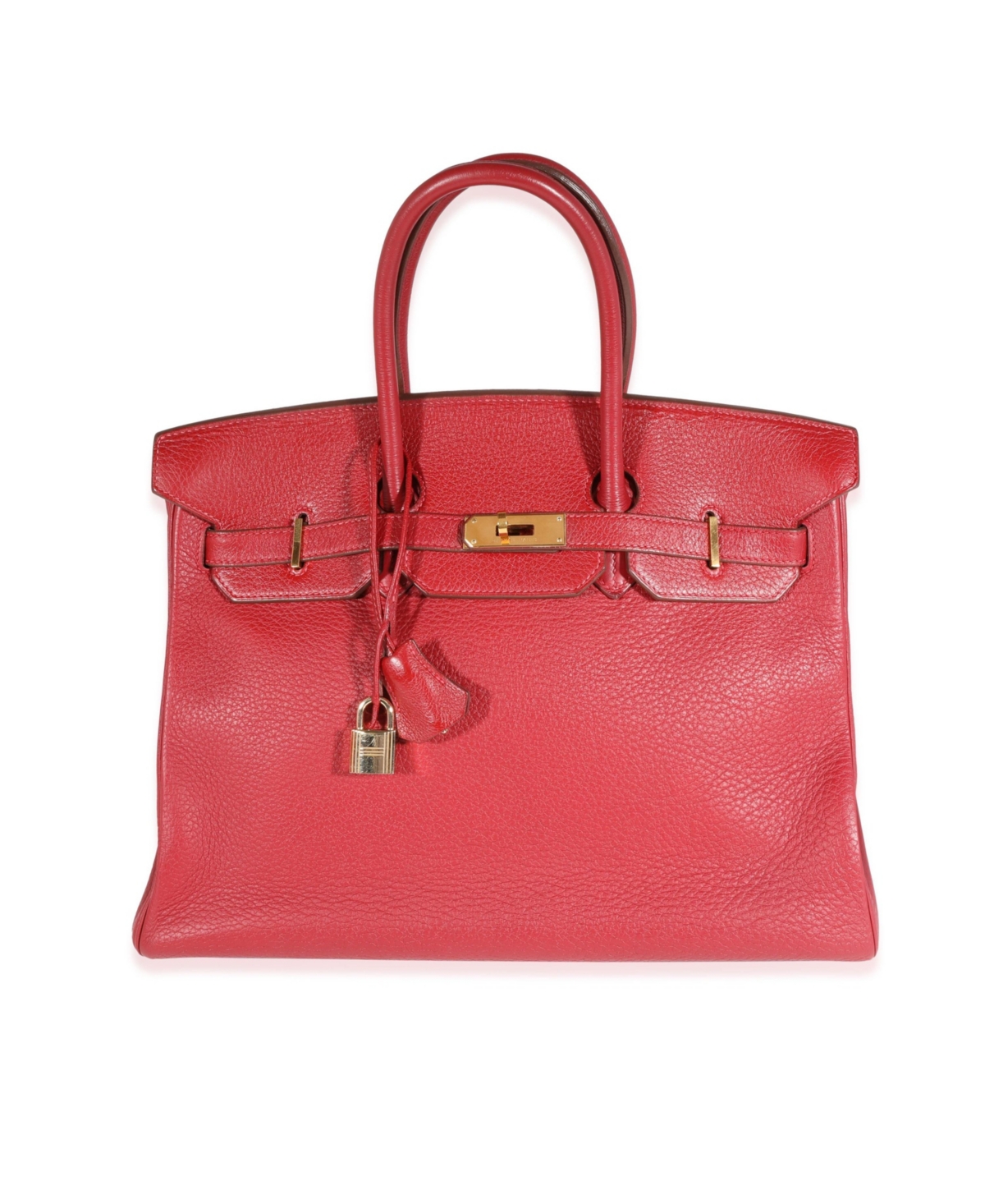 Click here for Pre-Owned Hermes Rouge Grenat Clemence Birkin 35 G... prices