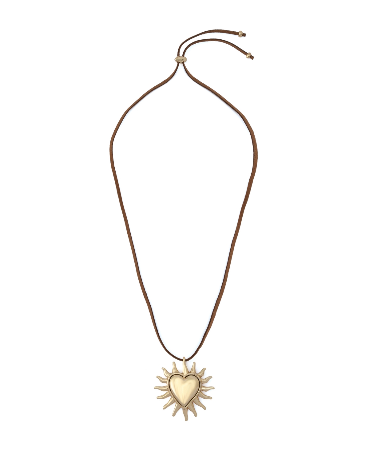 Click here for Steve Madden Gold Sunburst Heart Pendant Necklace... prices