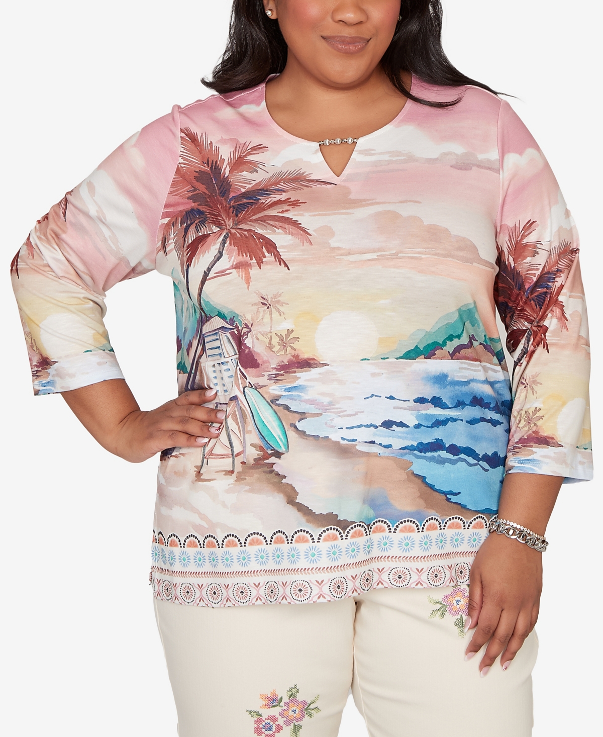 Click here for Alfred Dunner Plus Size Beachcomber Sunset Beach S... prices