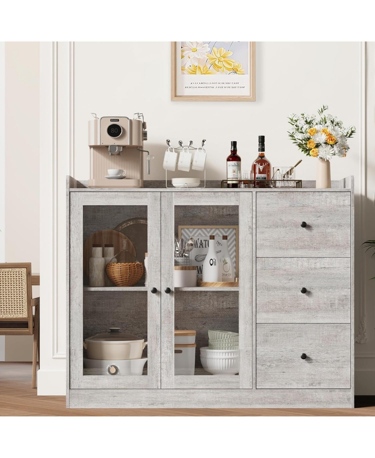 Click here for gaomon Buffet Cabinet with Storage  43 Modern Side... prices