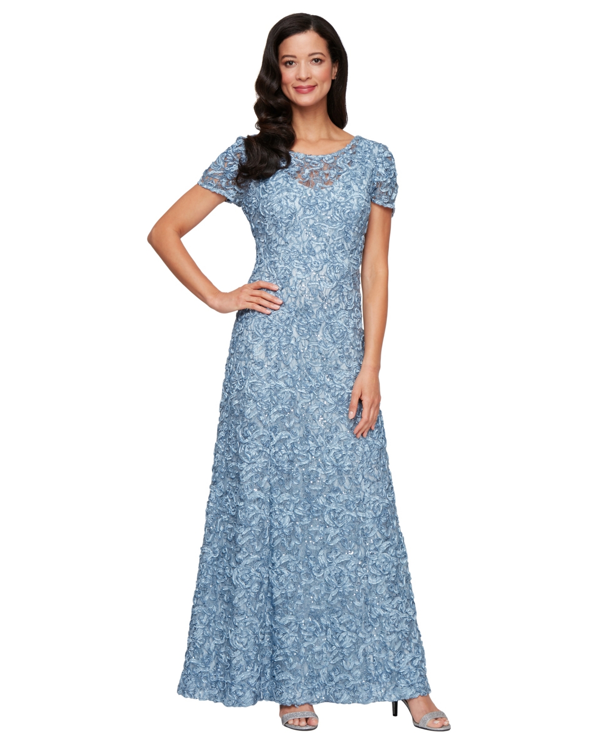 Click here for Alex Evenings Petite Soutch A-Line Dress - Skyblue prices
