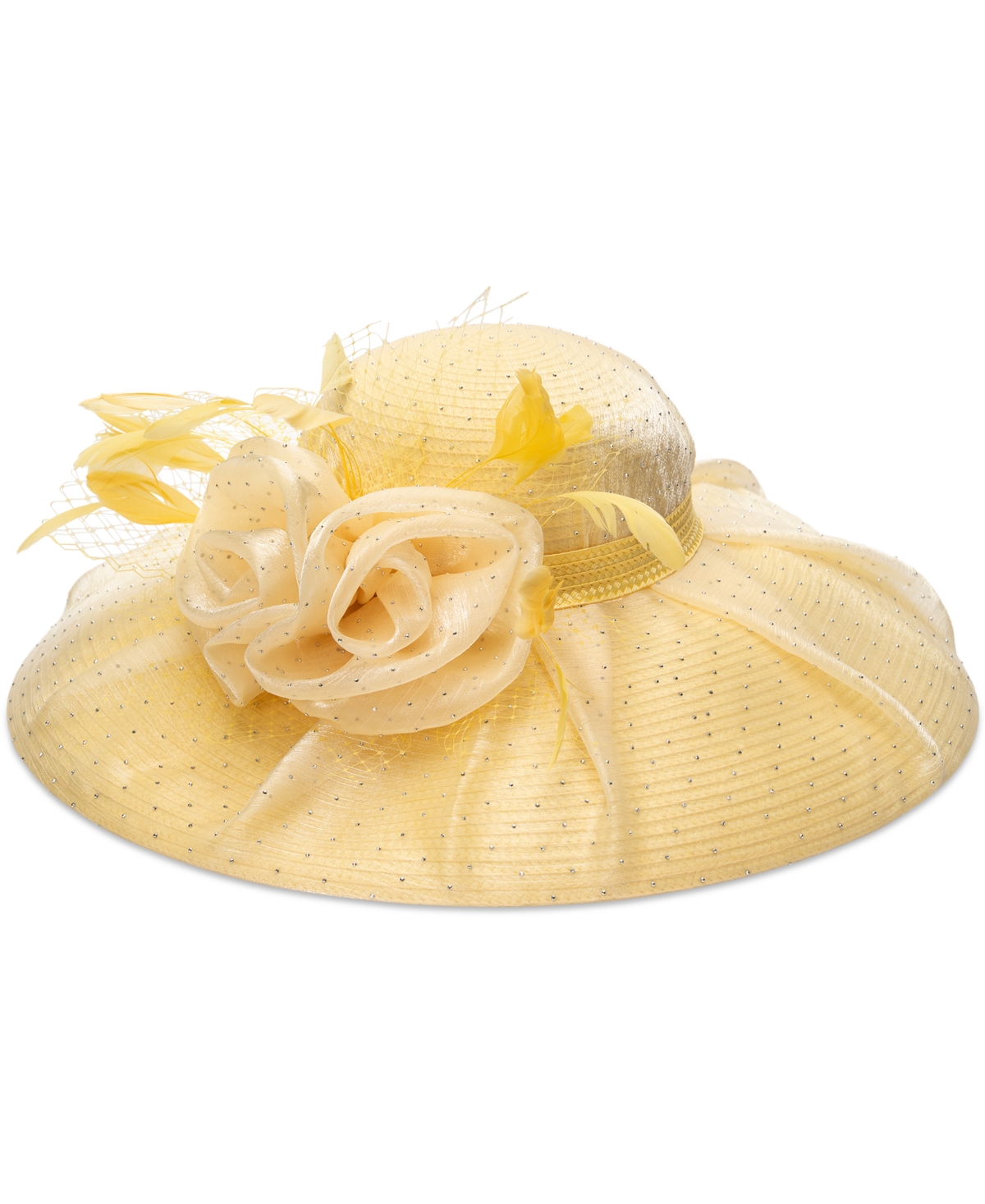 Click here for August Hats Shine Wide Brim Hat - Pale Yellow prices
