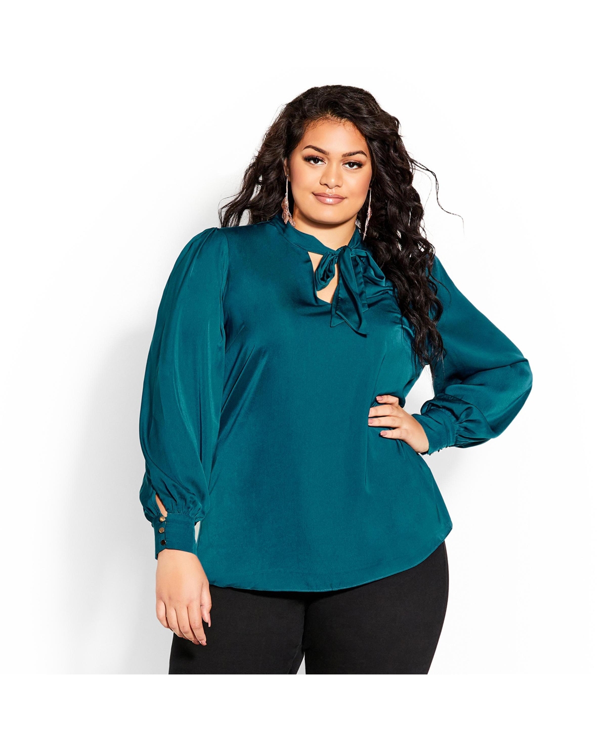 Click here for City Chic Womens In Awe Top - Teal prices