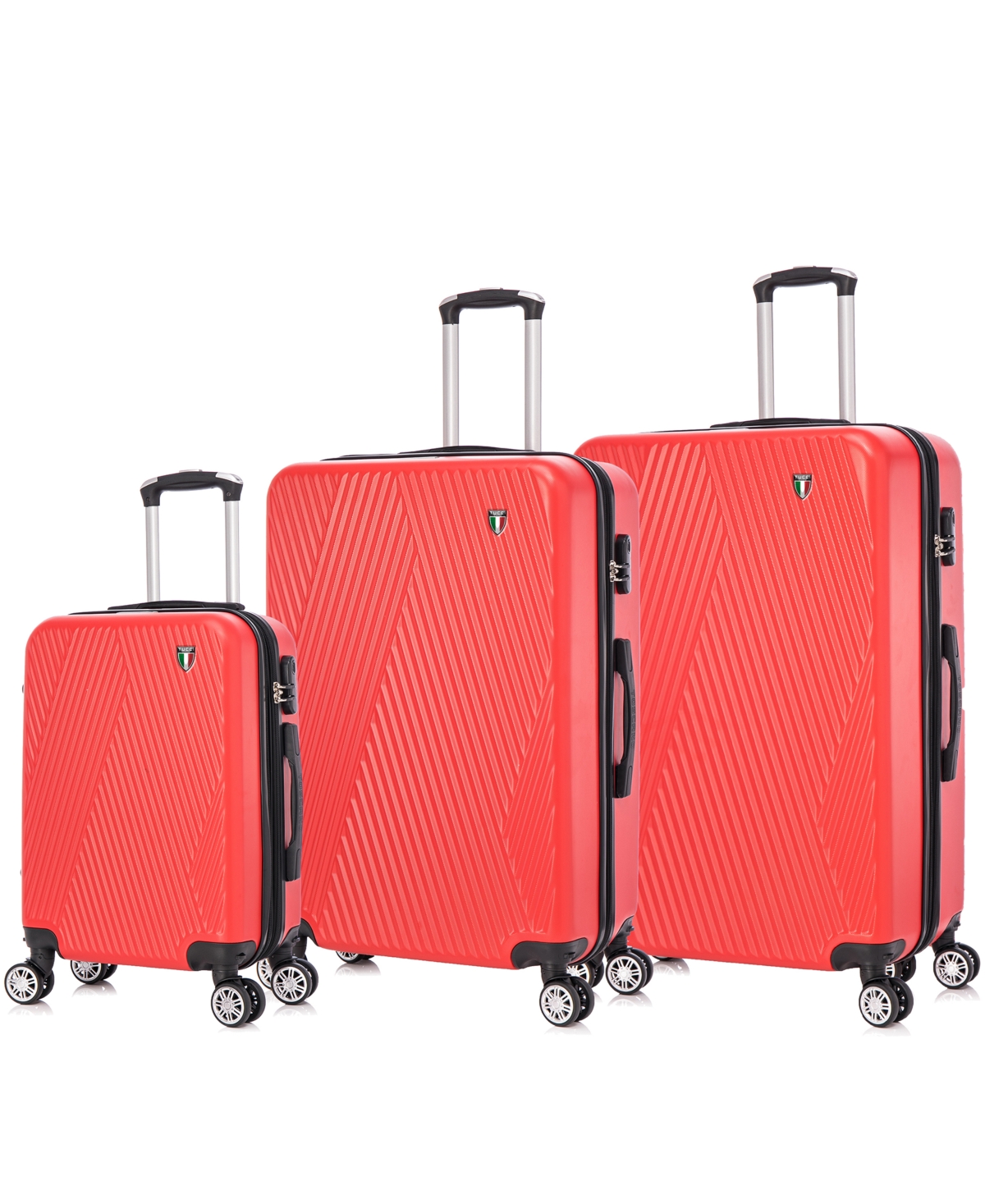 Click here for Tucci Italy Colpi 3-Pc. Hardside Luggage Set - Red prices