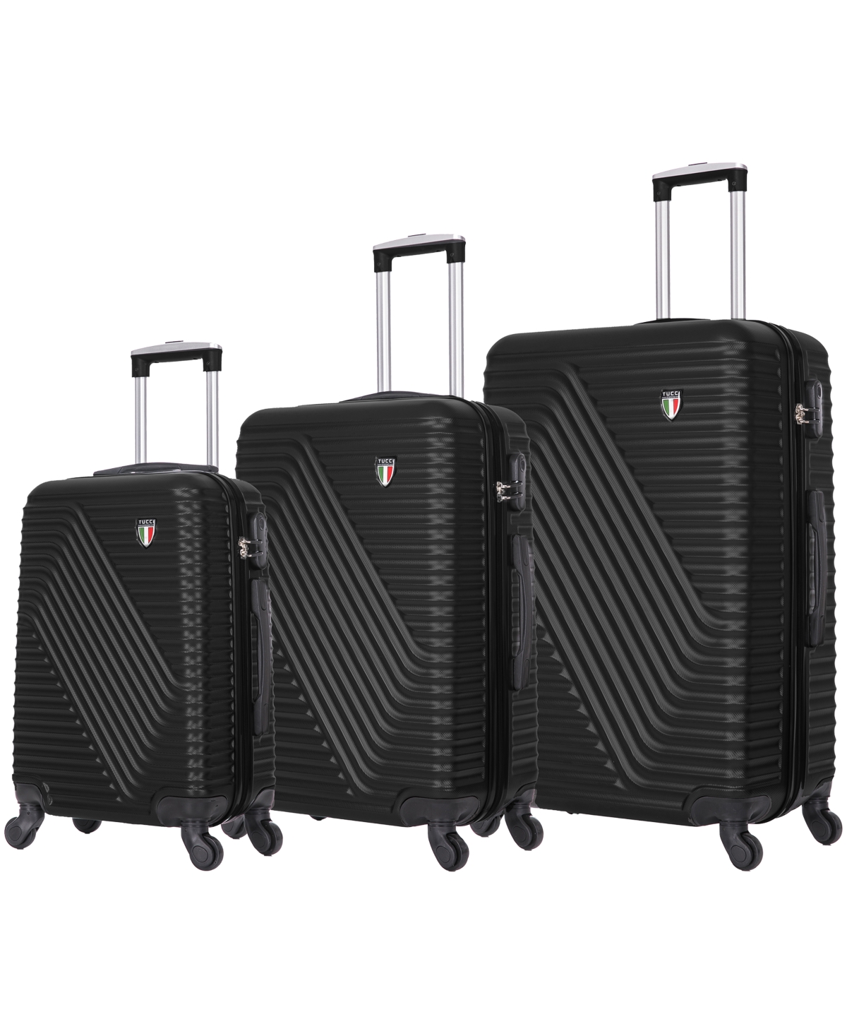 Click here for Tucci Italy Travola 3-Pc. Hardside Luggage Set - B... prices
