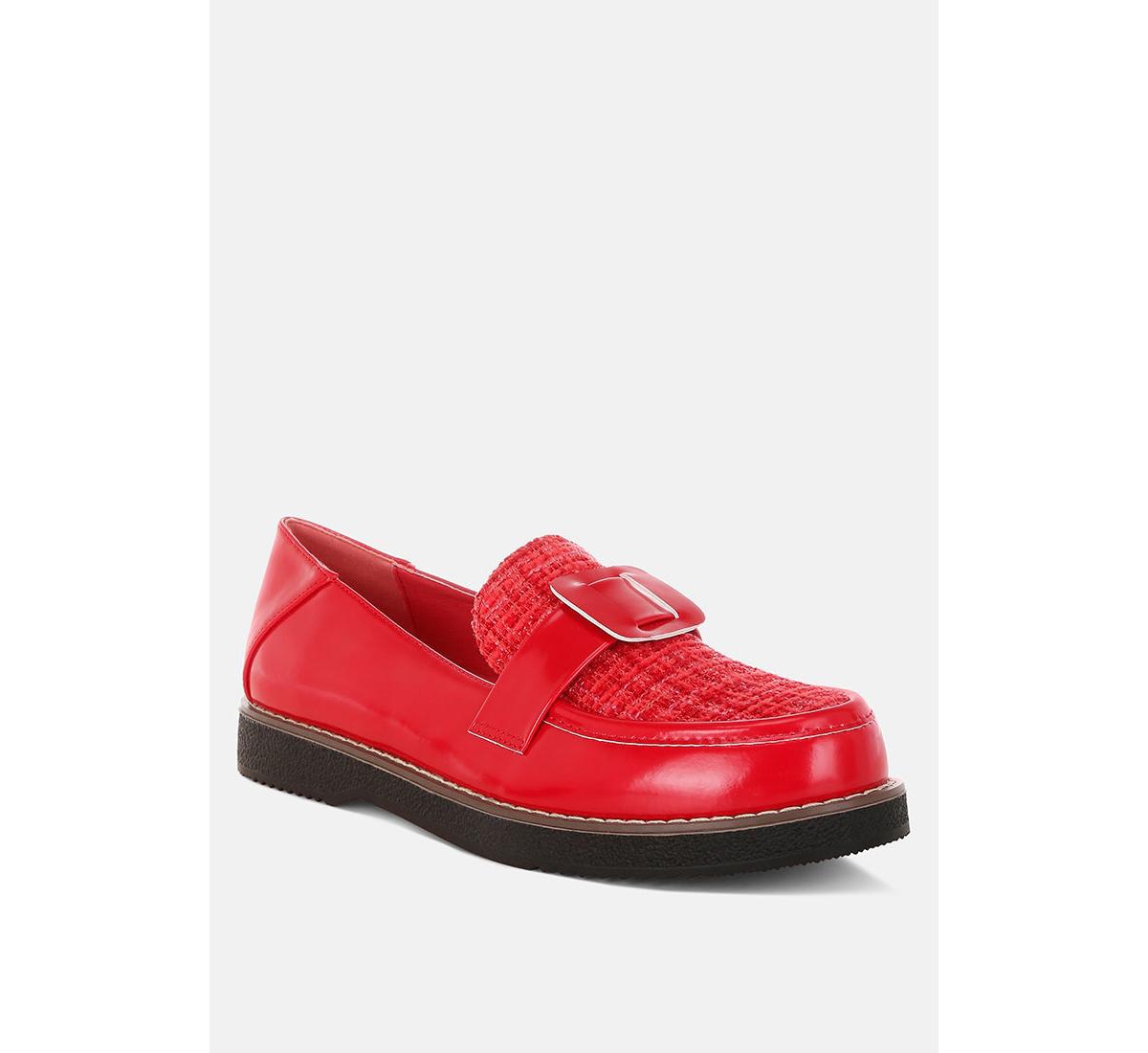 Click here for London Rag Womens Elaris Tweed & Faux Leather Loaf... prices