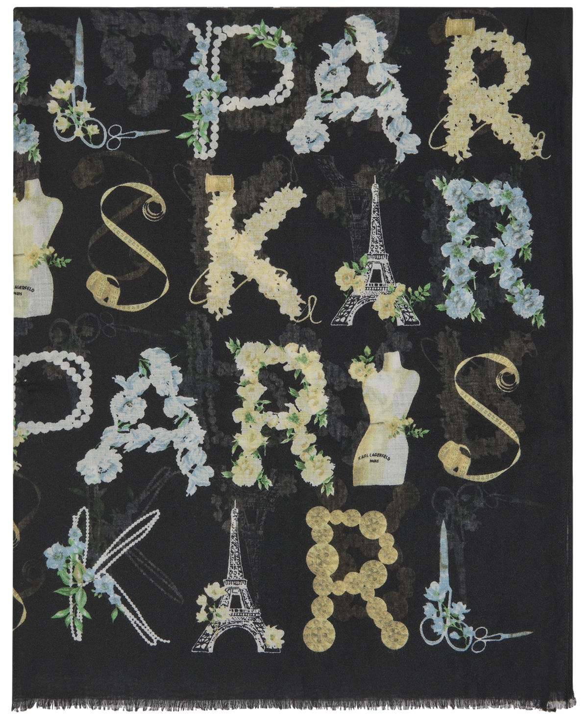 Click here for Karl Lagerfeld Paris Mannequin Logo Scarf - Black prices