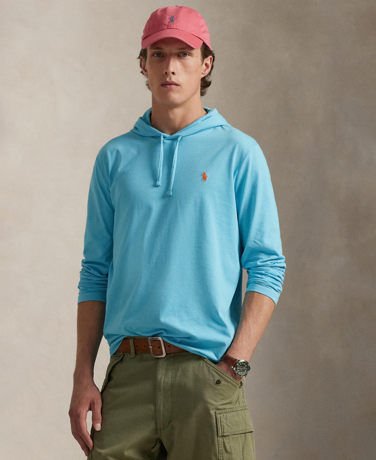 Click here for Polo Ralph Lauren Mens Jersey Hooded T-Shirt - Per... prices