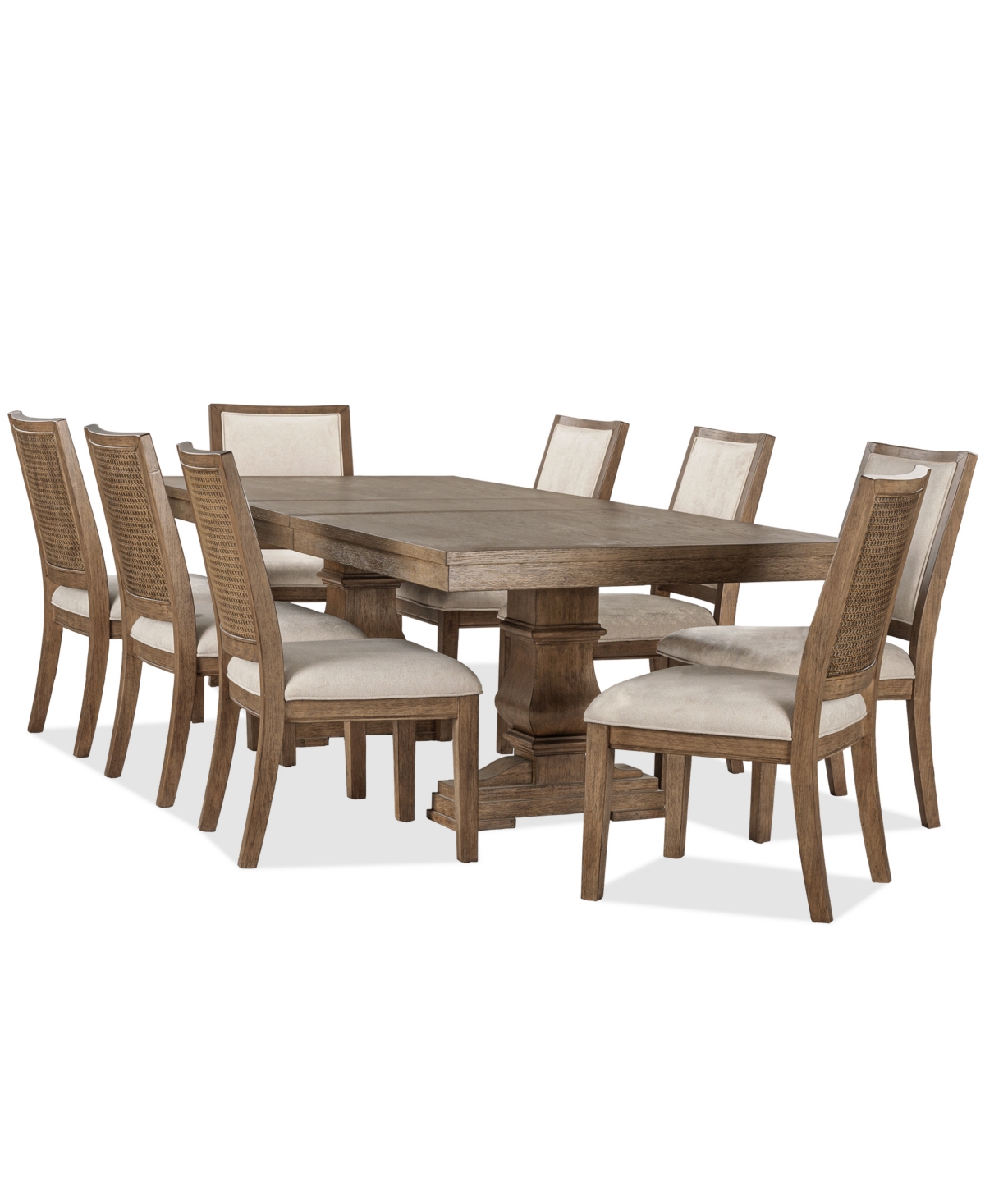 Click here for Furniture Alverton 9-Pc. Wood Rectangular Table wi... prices