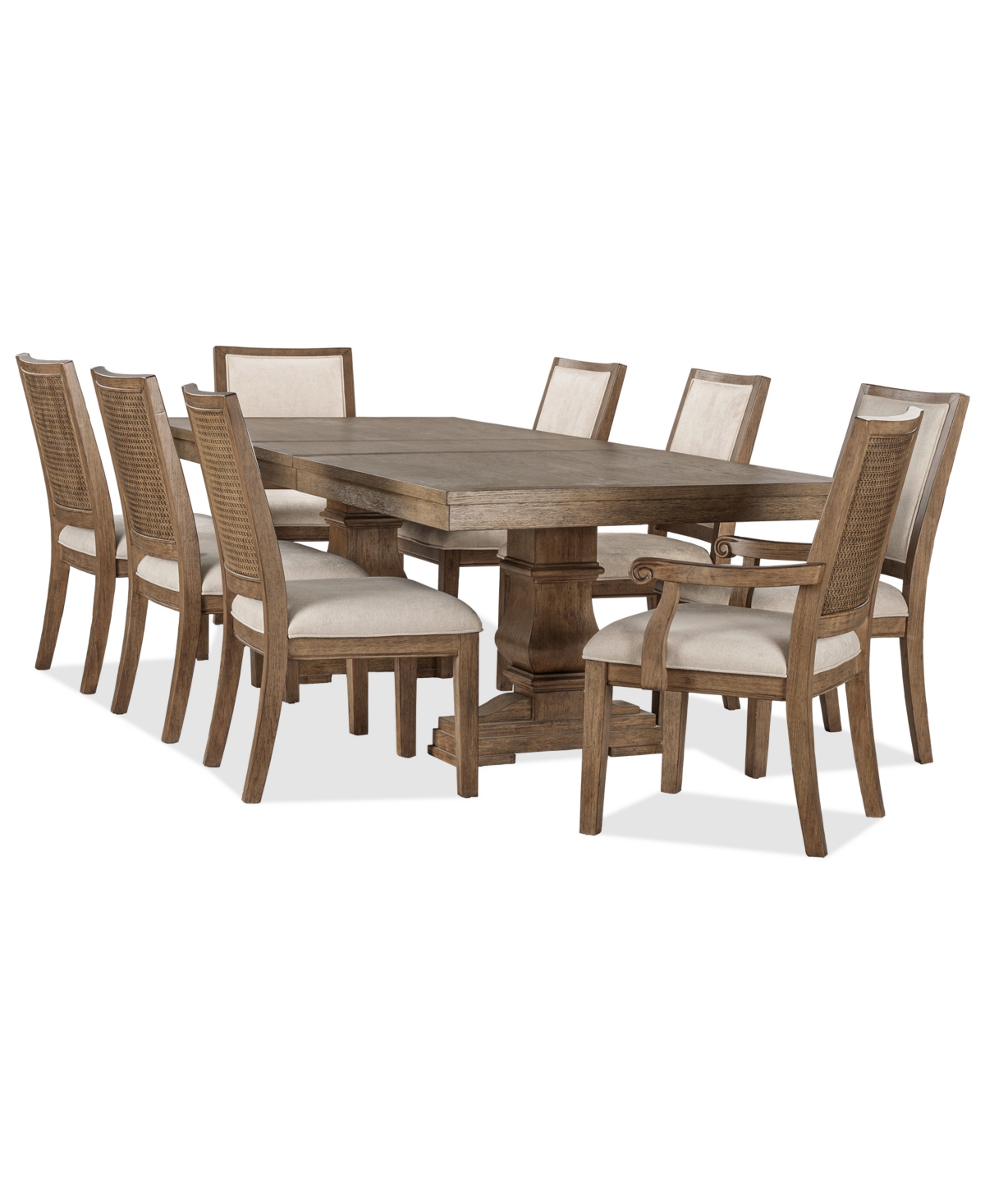 Click here for Furniture Alverton 9-Pc. Wood Dinning Set (Rectang... prices