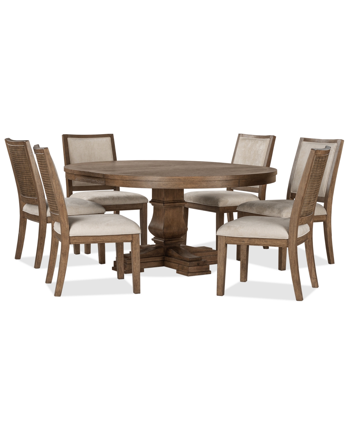 Click here for Furniture Alverton 7-Pc. Wood Round Table and 6 Up... prices