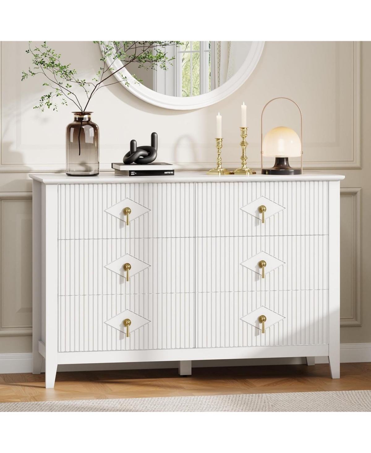 Click here for Gaomon Fluted Dresser 47" Wide – 6-Dra... prices