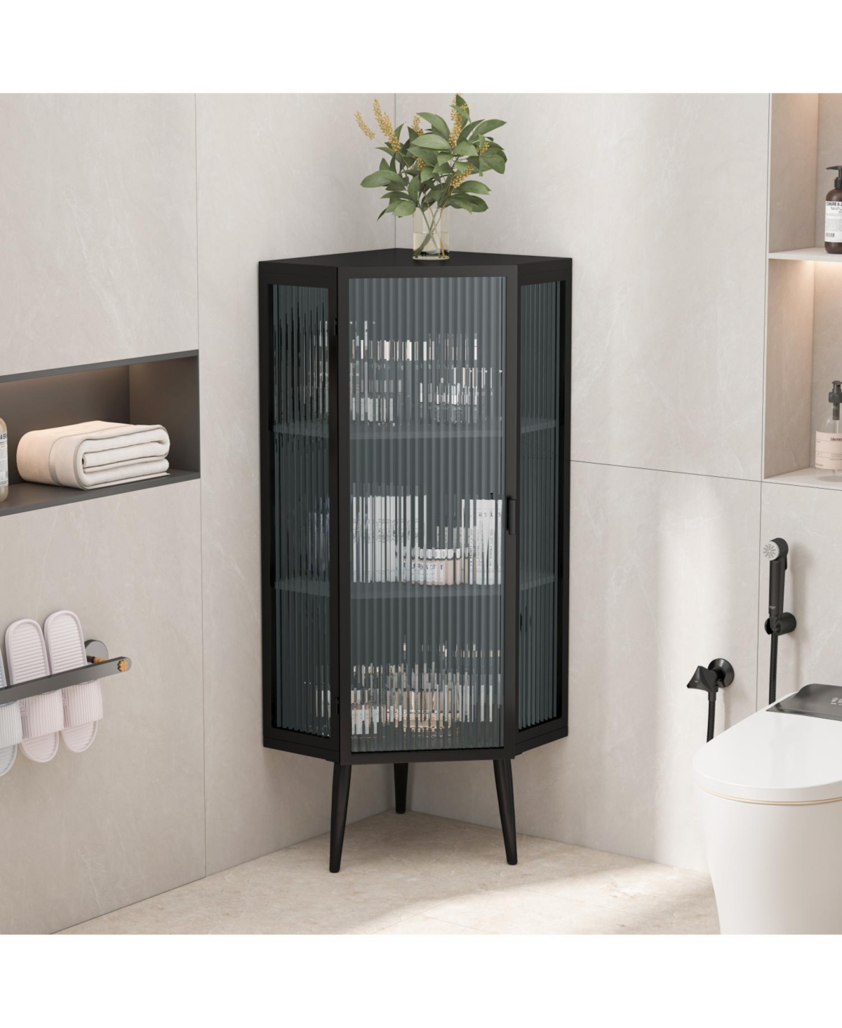 Click here for Streamdale Furniture Tempered Glass 3-Tier Floor C... prices