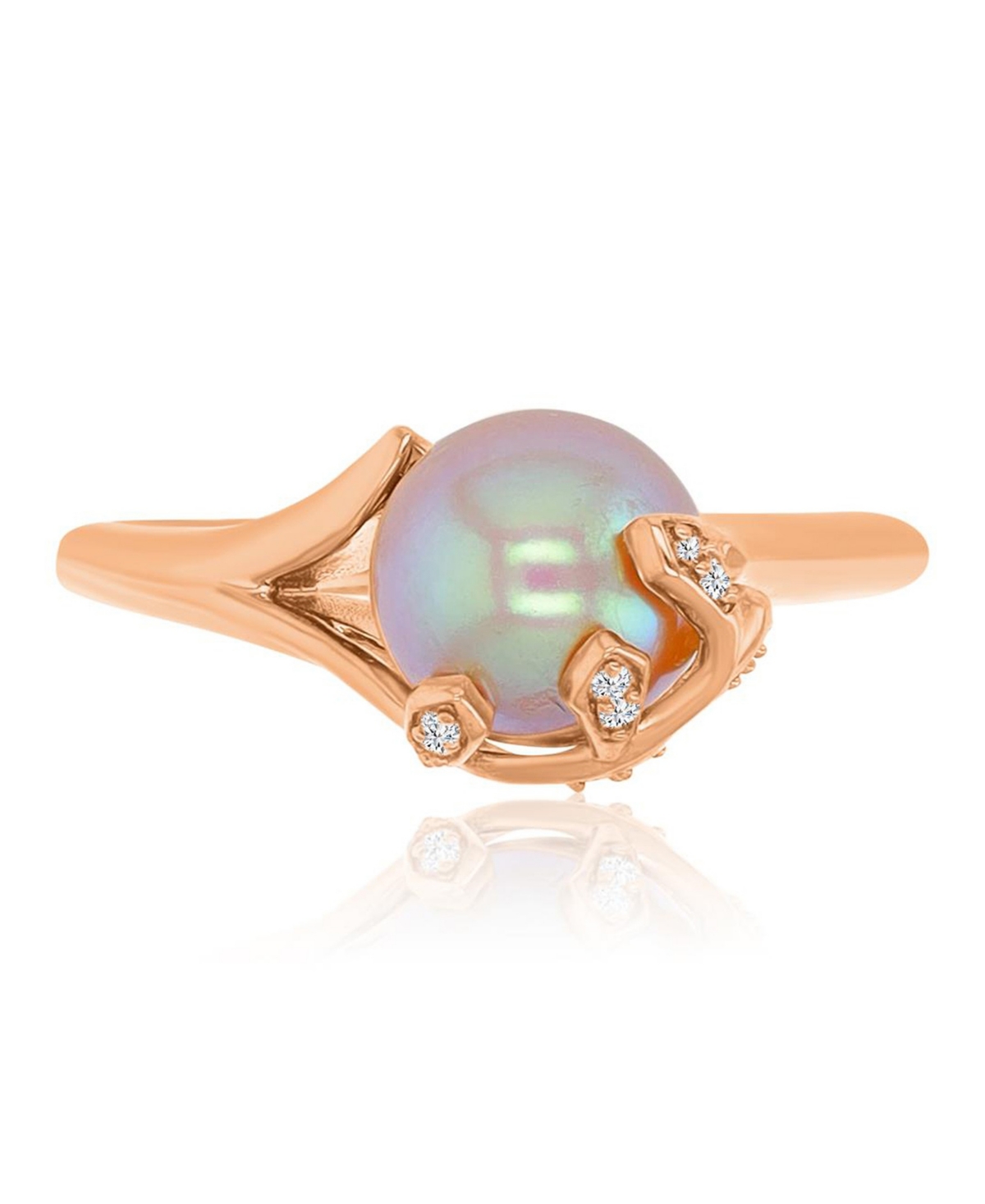 Click here for Macys Imitation Pearl & Diamond (0.044 ct. t.w.) 1... prices