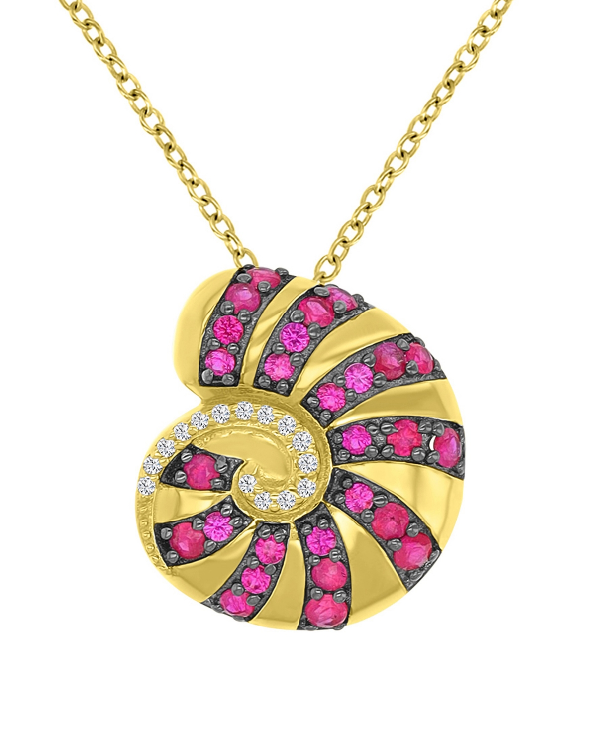 Click here for Macys Diamond Accent & Ruby (0.84 ct. t.w.) Conch... prices