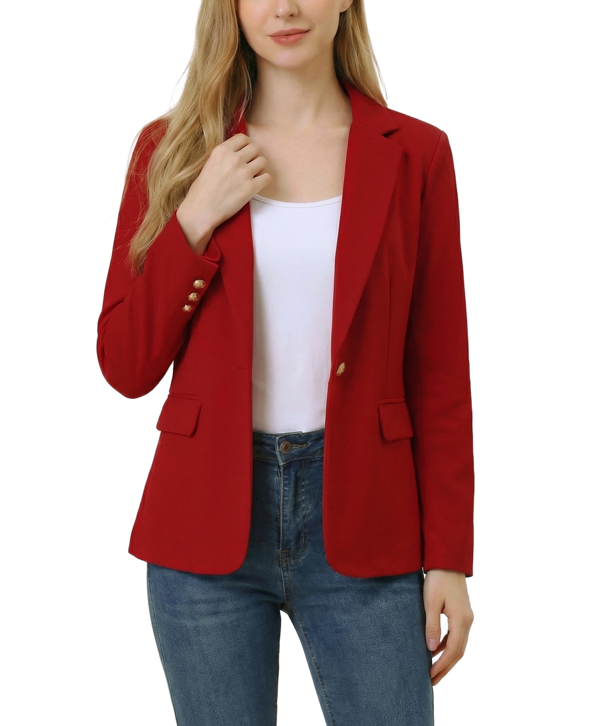 Click here for Ny Collection Petite Long Sleeve Scuba Crepe Jacke... prices