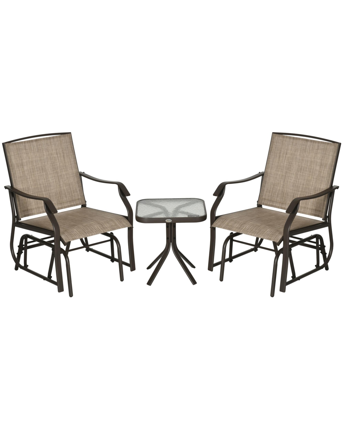 Click here for Flynama 3 Piece Outdoor Glider Chair with Coffee T... prices