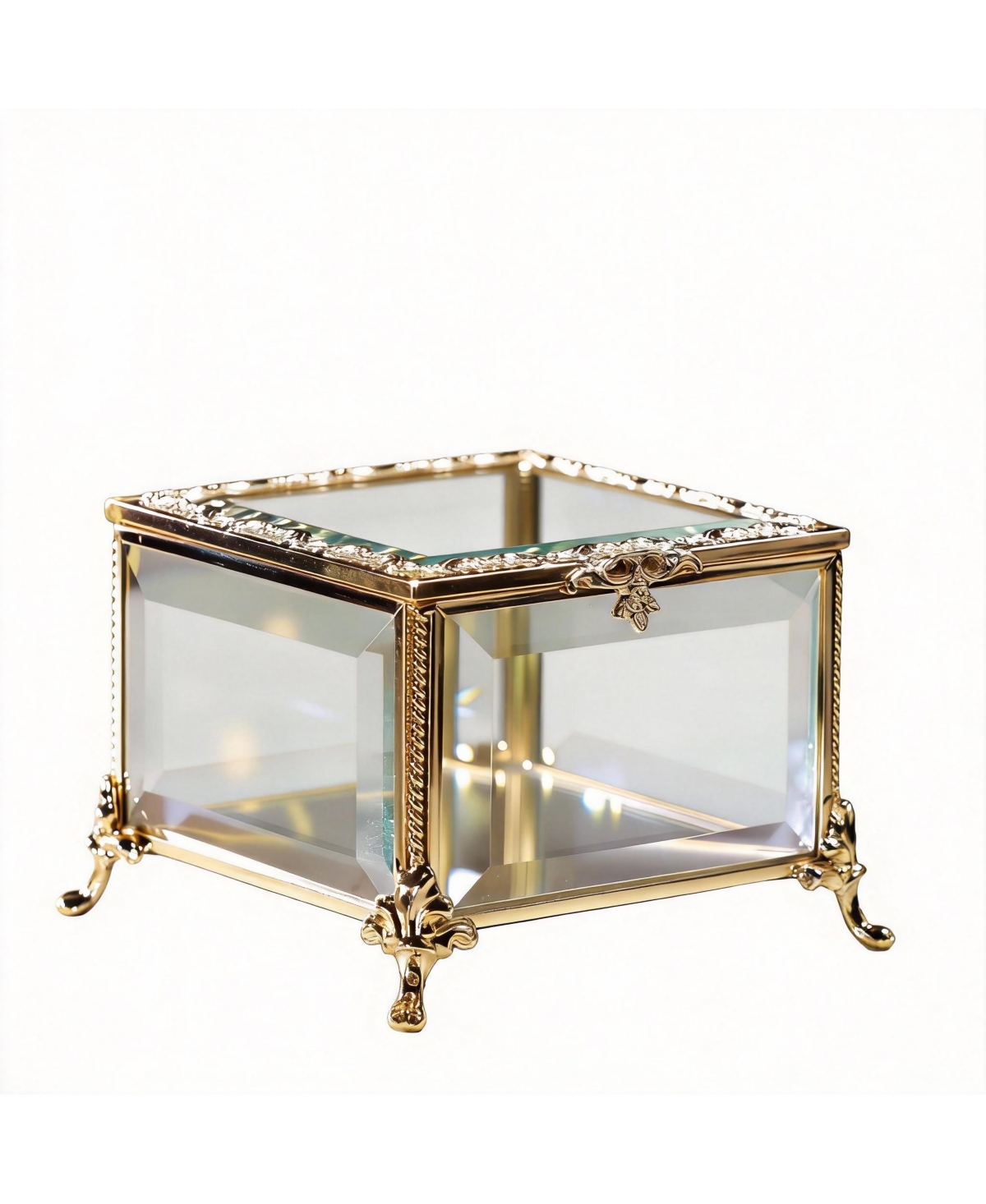 Click here for Yigii Vintage Glass Jewelry Box with Hinged Lid fo... prices
