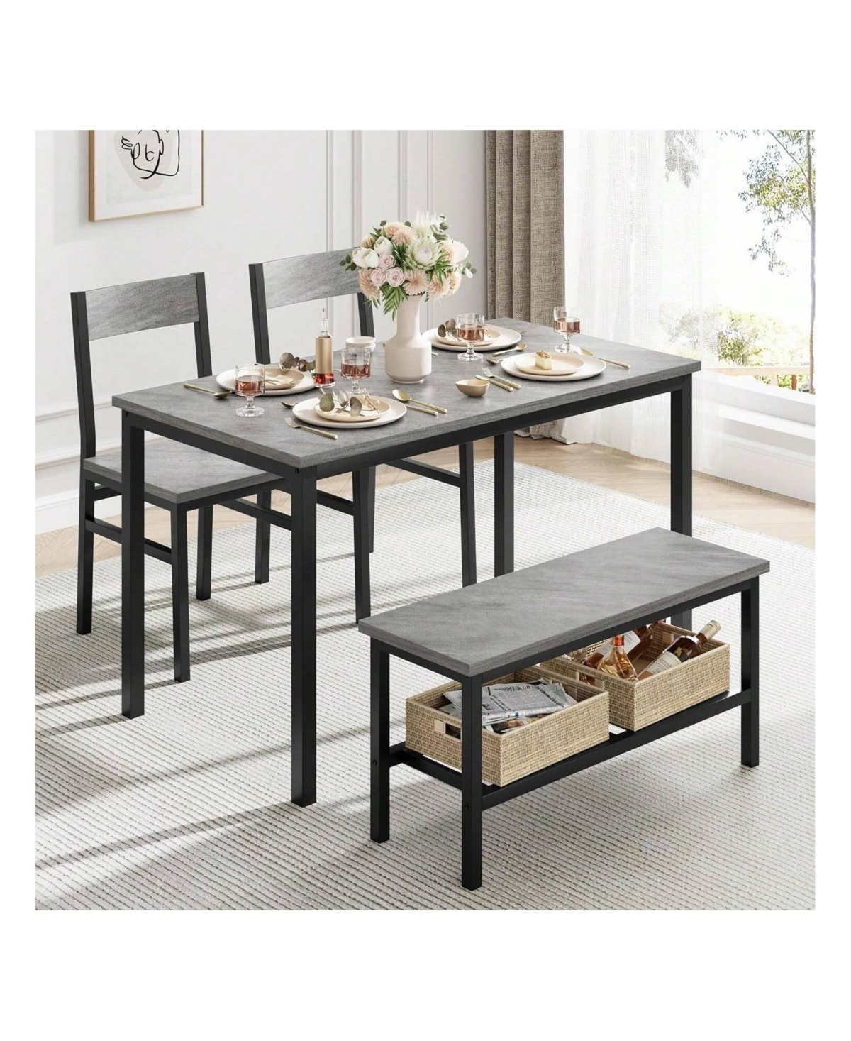 Click here for Gaomon Kitchen Table Dining Table Set For 4 Modern... prices