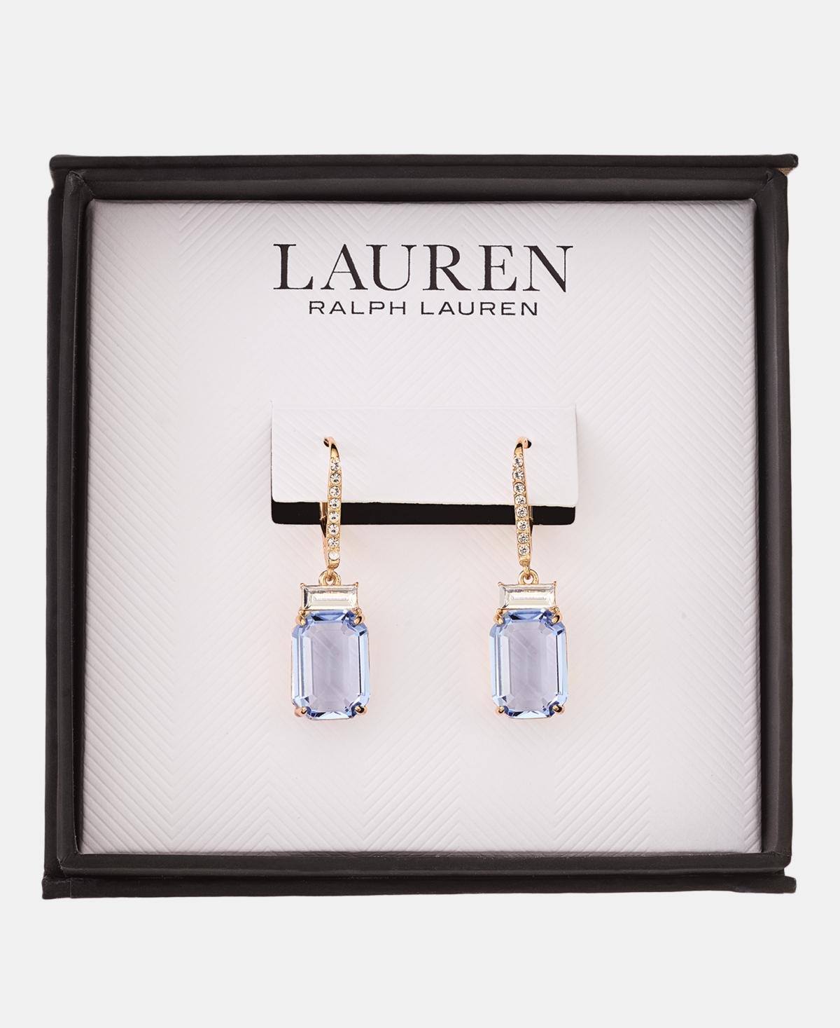 Click here for Lauren Ralph Lauren Gold-Tone Boxed Blue Stone Dro... prices