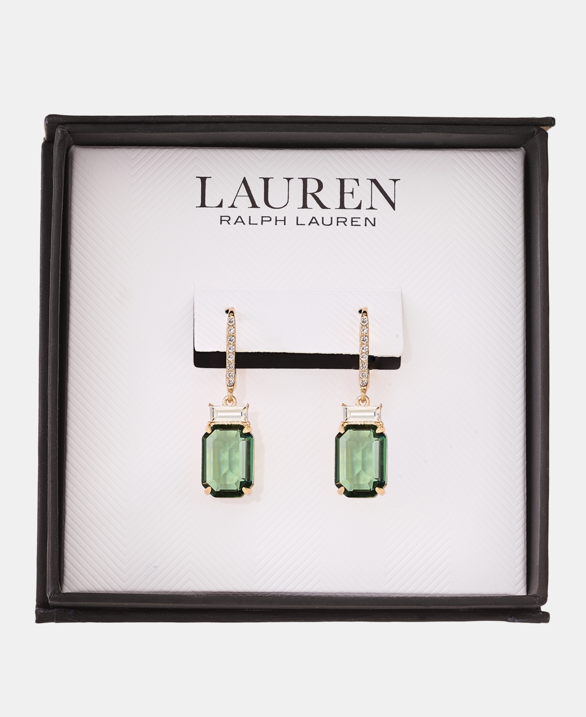 Click here for Lauren Ralph Lauren Gold-Tone Boxed Blue Stone Dro... prices